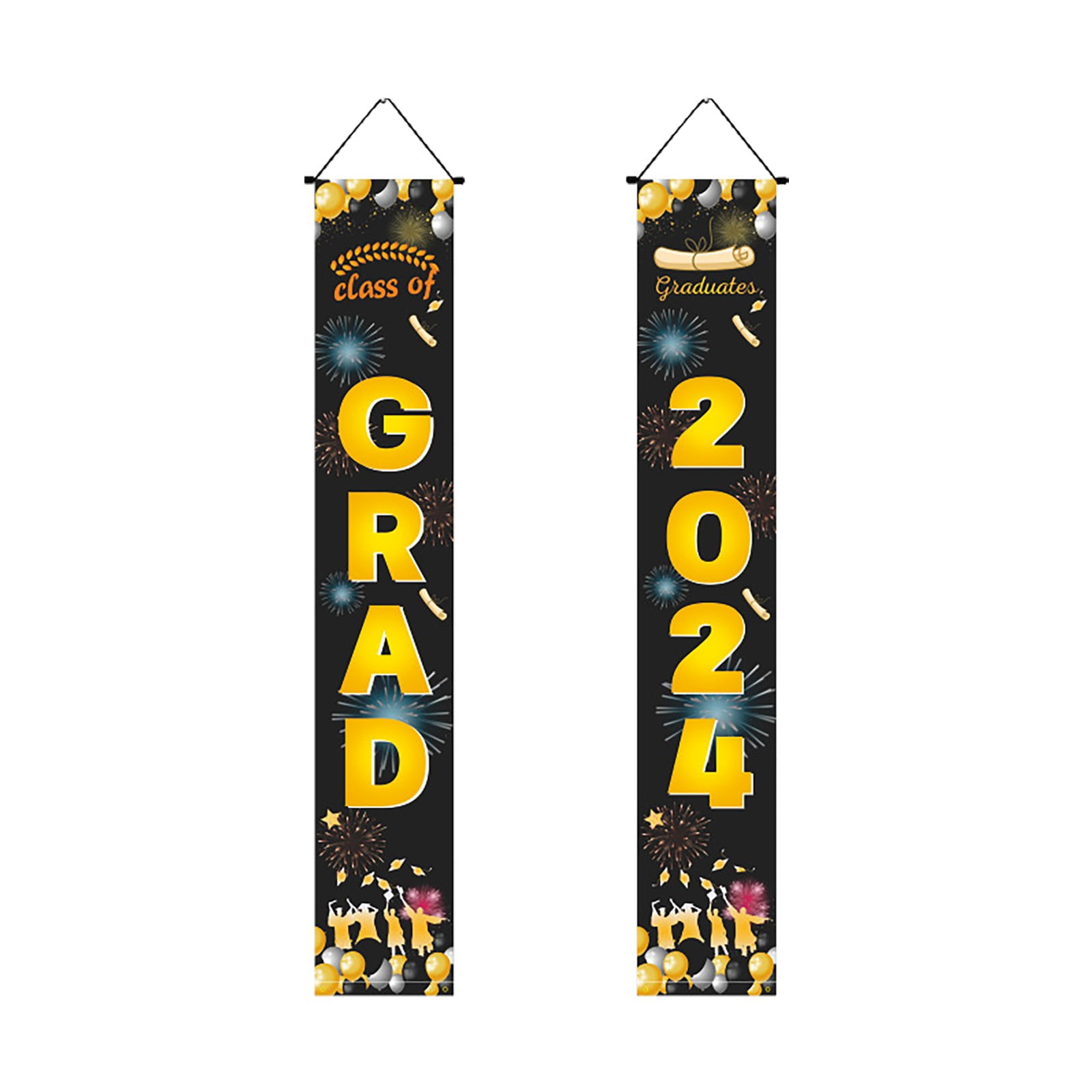 Graduation Decorations 2025 GRAD Banner Blue Porch Door Sign Welcome ...