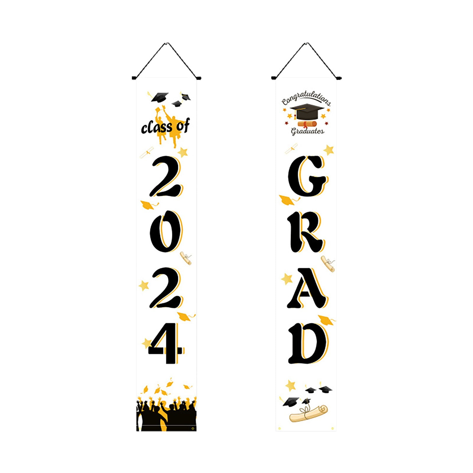 Graduation Decorations 2025 GRAD Banner Blue Porch Door Sign Welcome ...