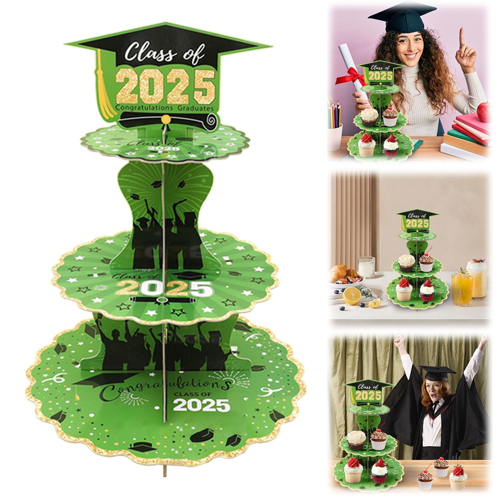 Graduation Decorations 2025 Graduation Cupcake Stands Graduation Hat ...