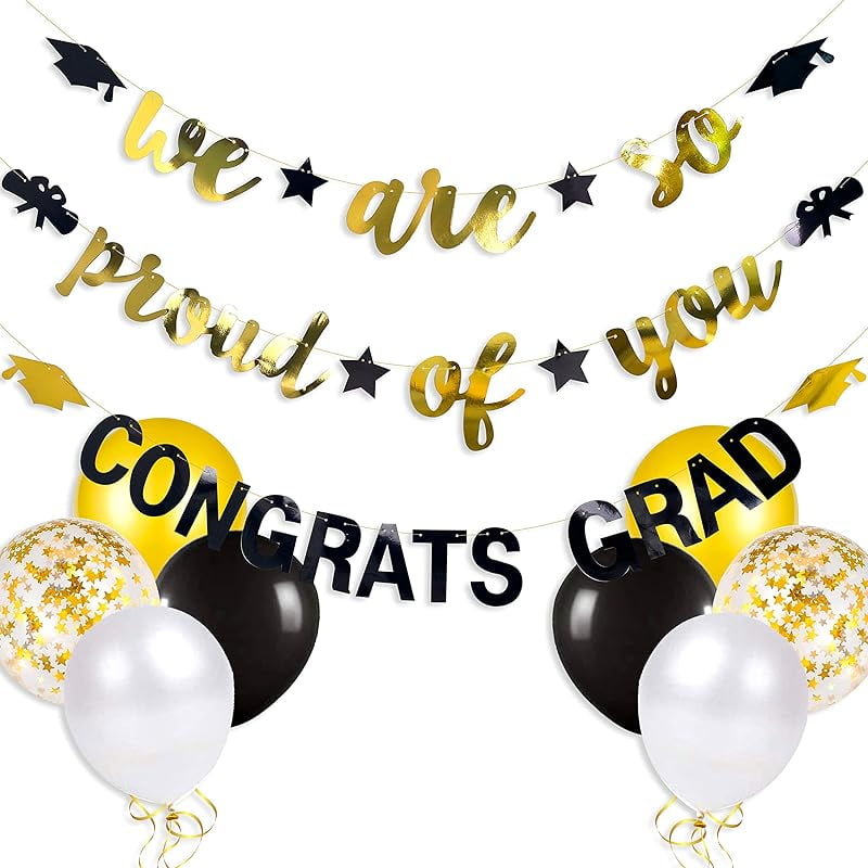 Graduation Decorations 2025 Graduation Hat Diploma Star Garland Banner ...