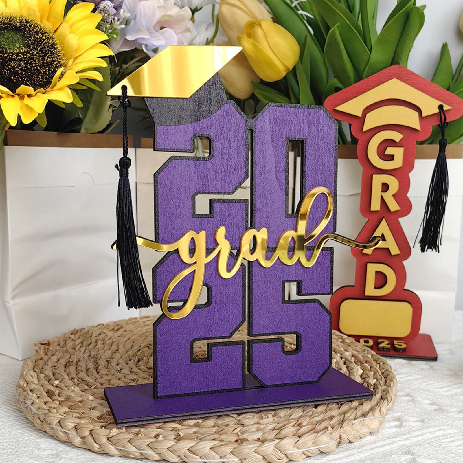 Graduation Decorations 2025, Graduation Season Wooden Display Stand ...