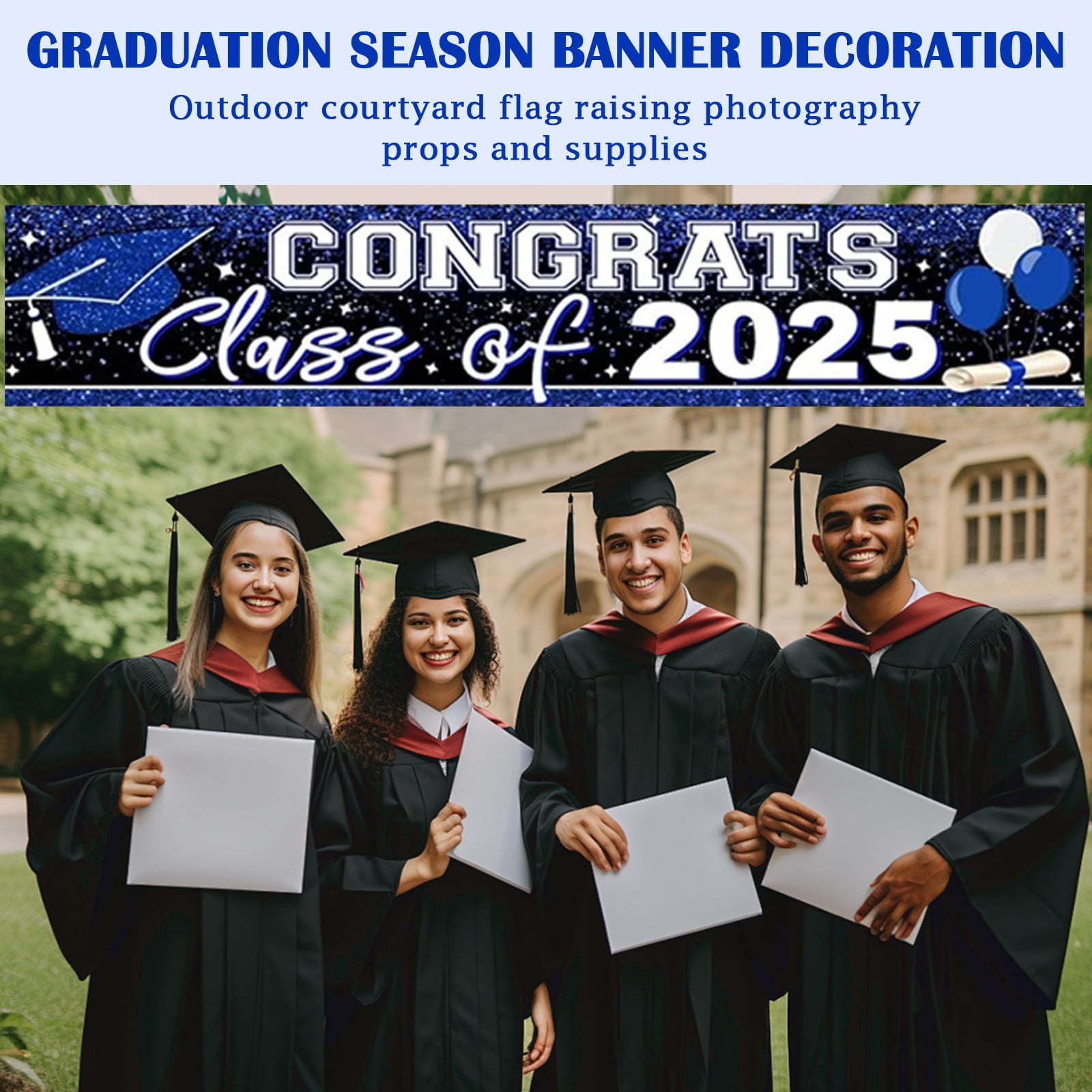 Blue and Black Graduation Decorations Class of 2025 Decorations ...