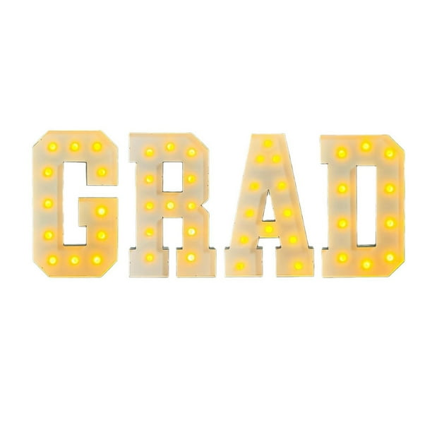 Graduation Decorations 2025, Wooden LED Long Marquee Light Up Letters ...