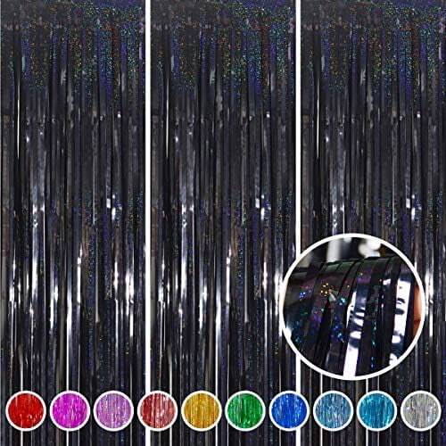Graduation Decorations 2026 Foil Fringe Curtains- 3 Pack 3.2 x 8.2 ft ...