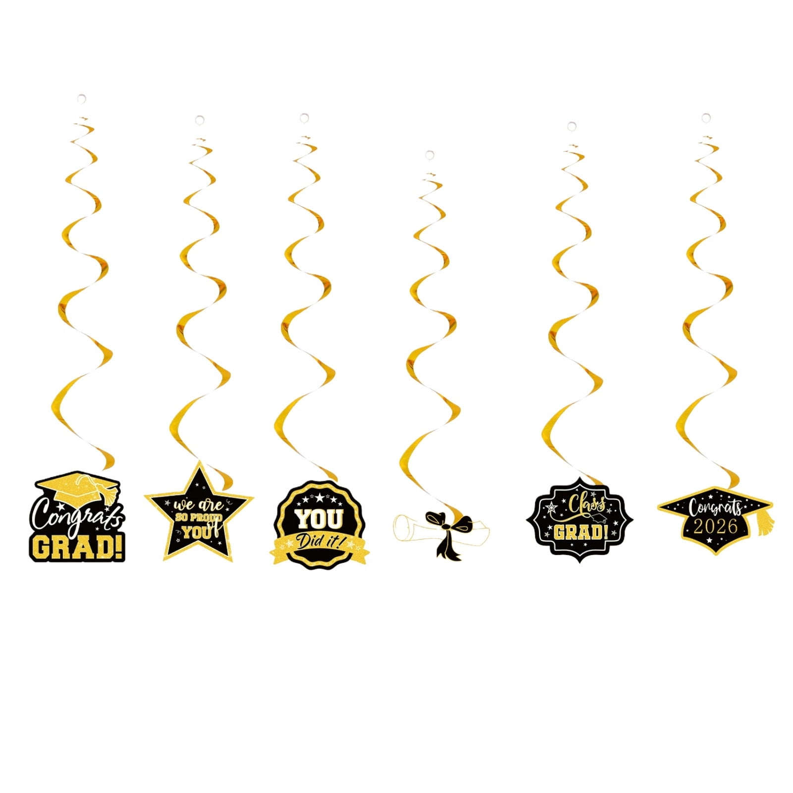Graduation Decorations 2026 Set Black Gold, Congrats Grad Decor Set ...