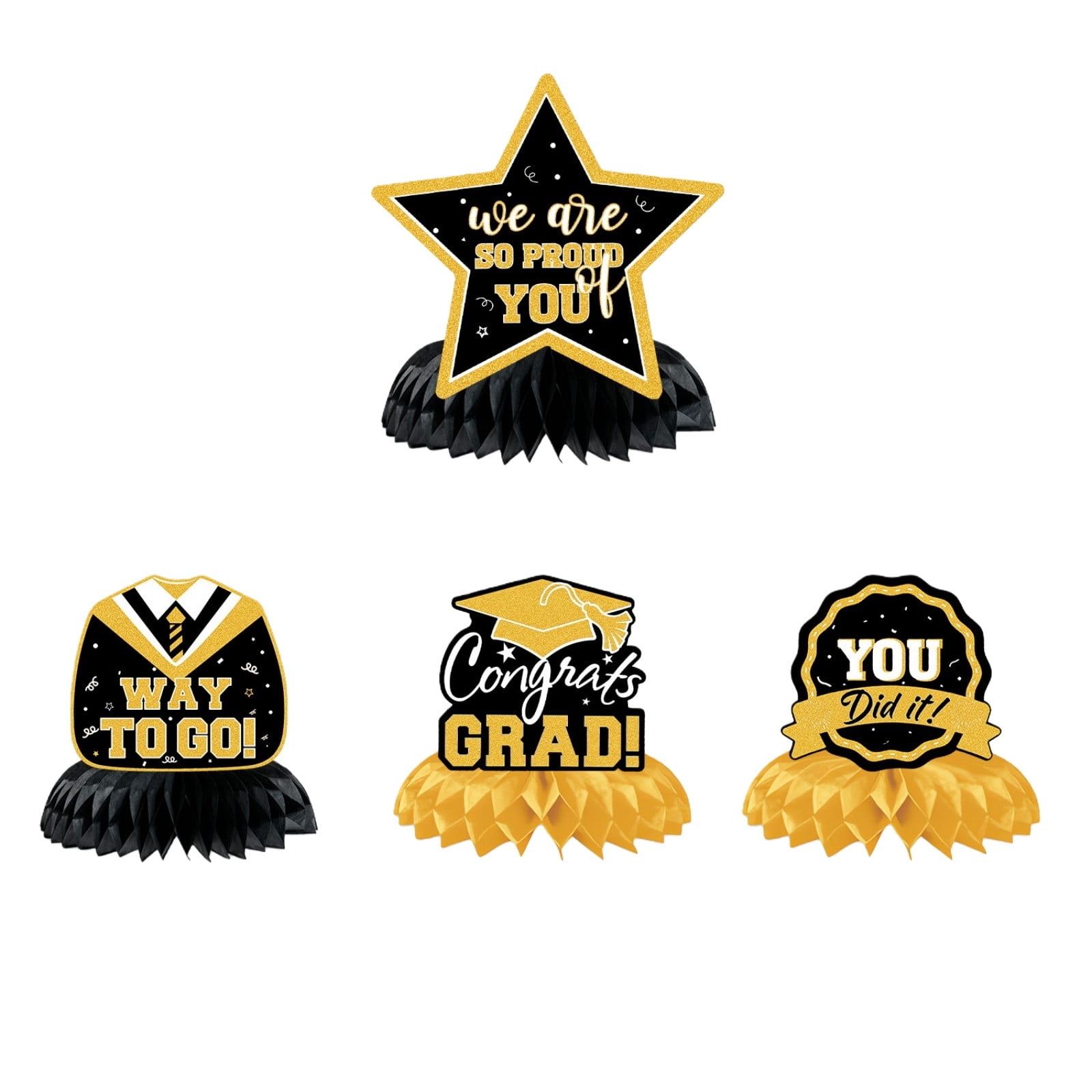 Graduation Decorations 2026 Set Black Gold, Congrats Grad Decor Set ...