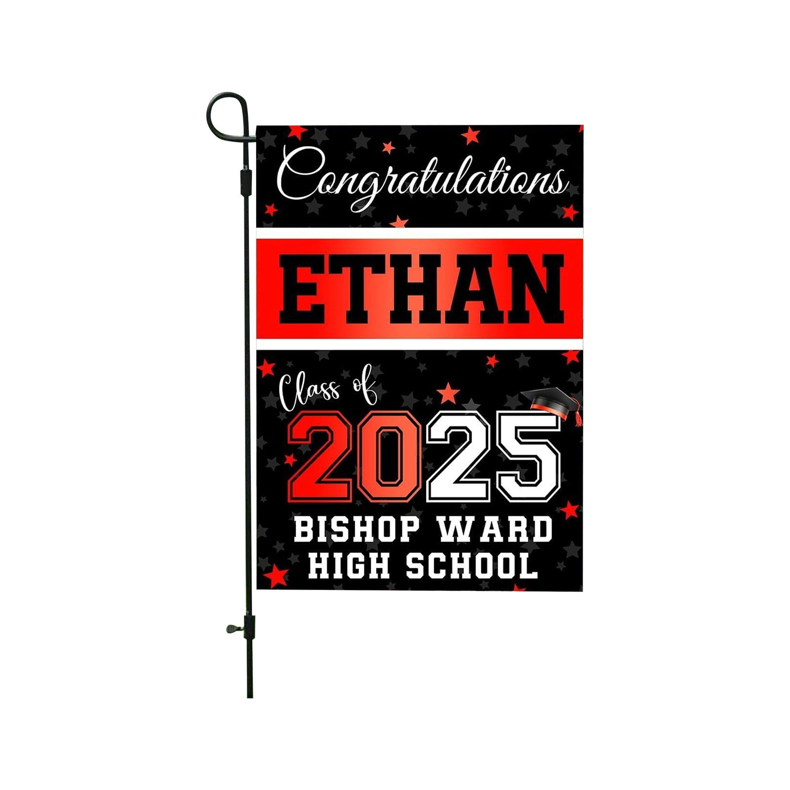 Graduation Decorations, 4 Inch Graduation Season Garden Flag, Double ...