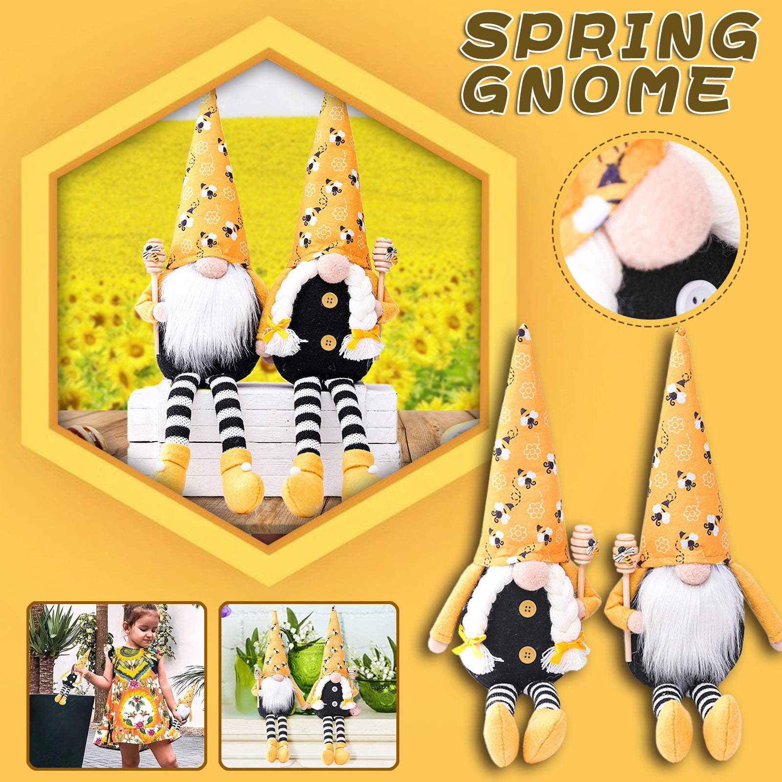 Graduation Decorations Bumble Bee Striped Scandinavian Tomte Nisse ...