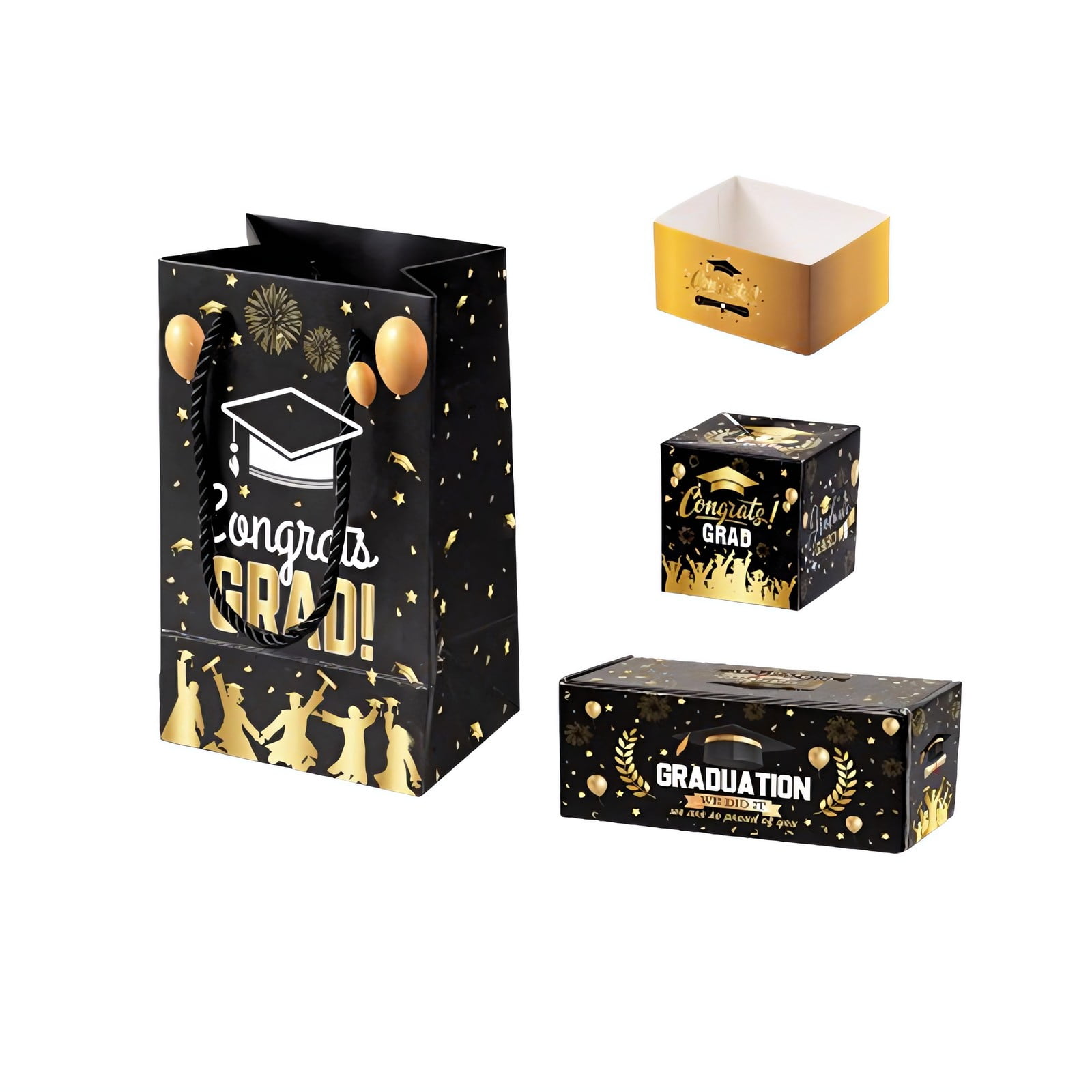 Graduation Decorations Card Box -1 Paper Bag+12 Explosion Boxes+1 Card ...