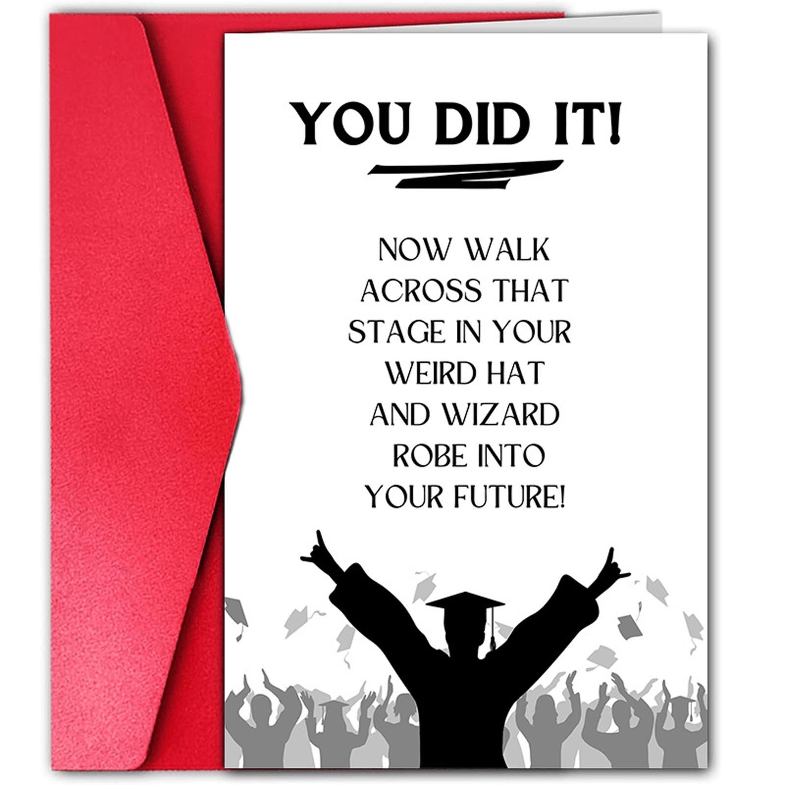 Graduation Decorations Cartoon Character Greeting Card With Envelope ...