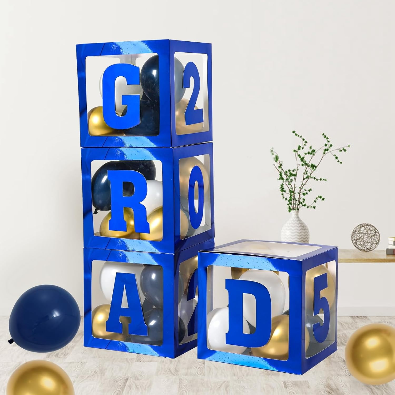Graduation Decorations Class of 2025,4pcs 2025 Graduation Party Blue ...