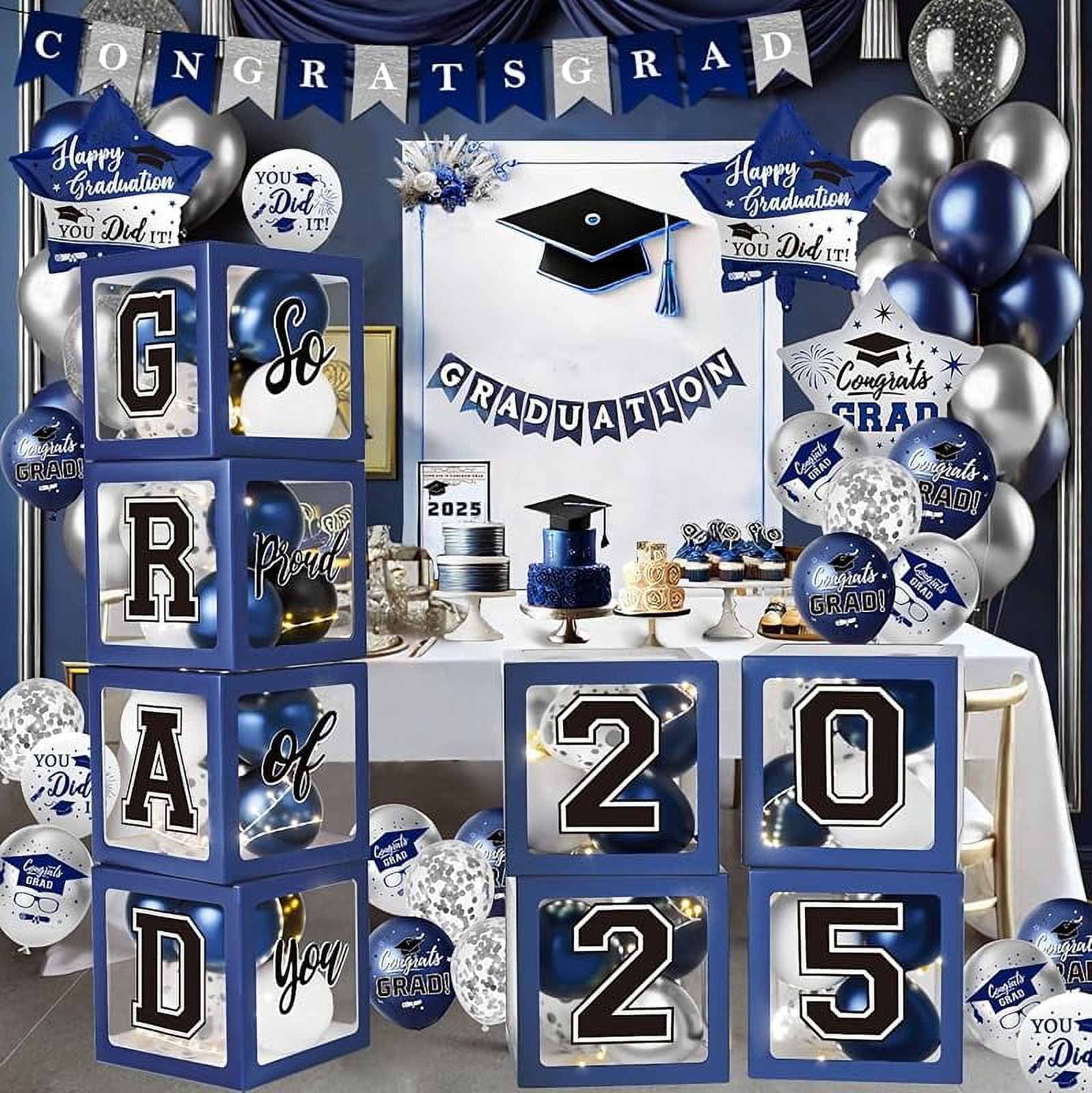 Graduation Decorations Class of 2025 - Black and Gold Graduation ...