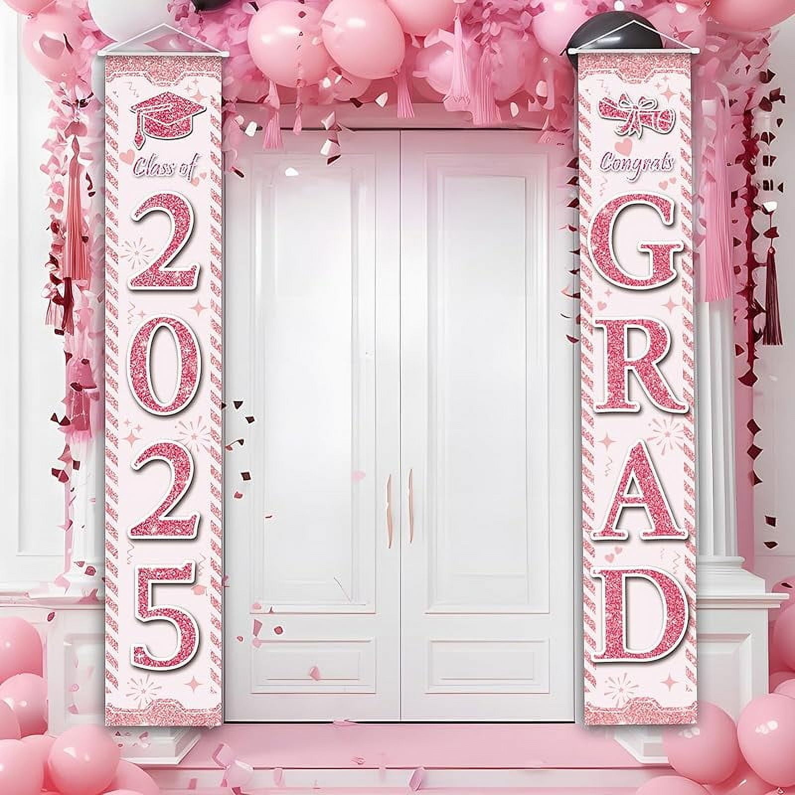 Graduation Decorations Class of 2025, Congrats Grad Graduation Banners ...
