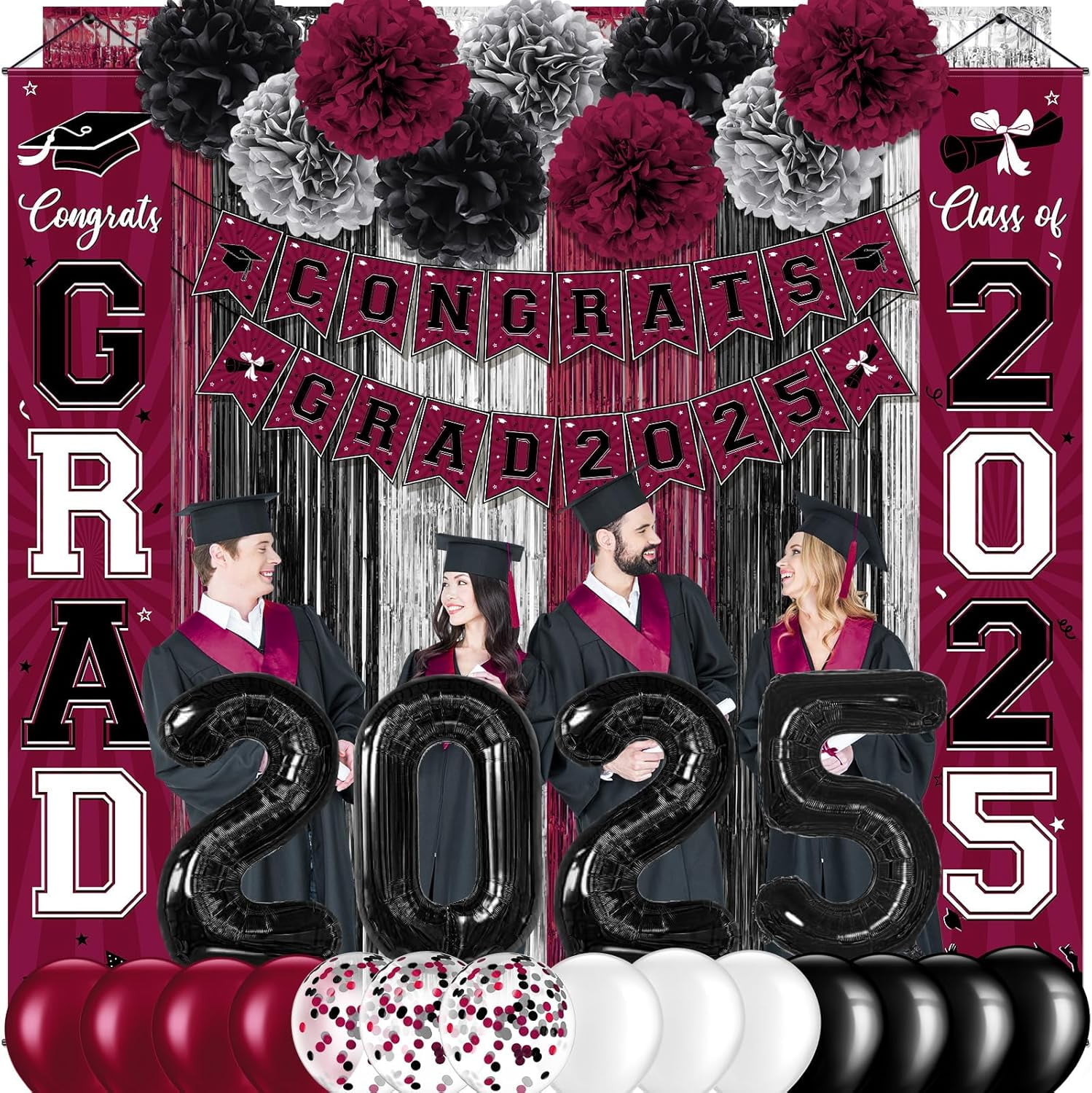 Graduation Decorations Class of 2025, Graduation Party Decorations Set ...