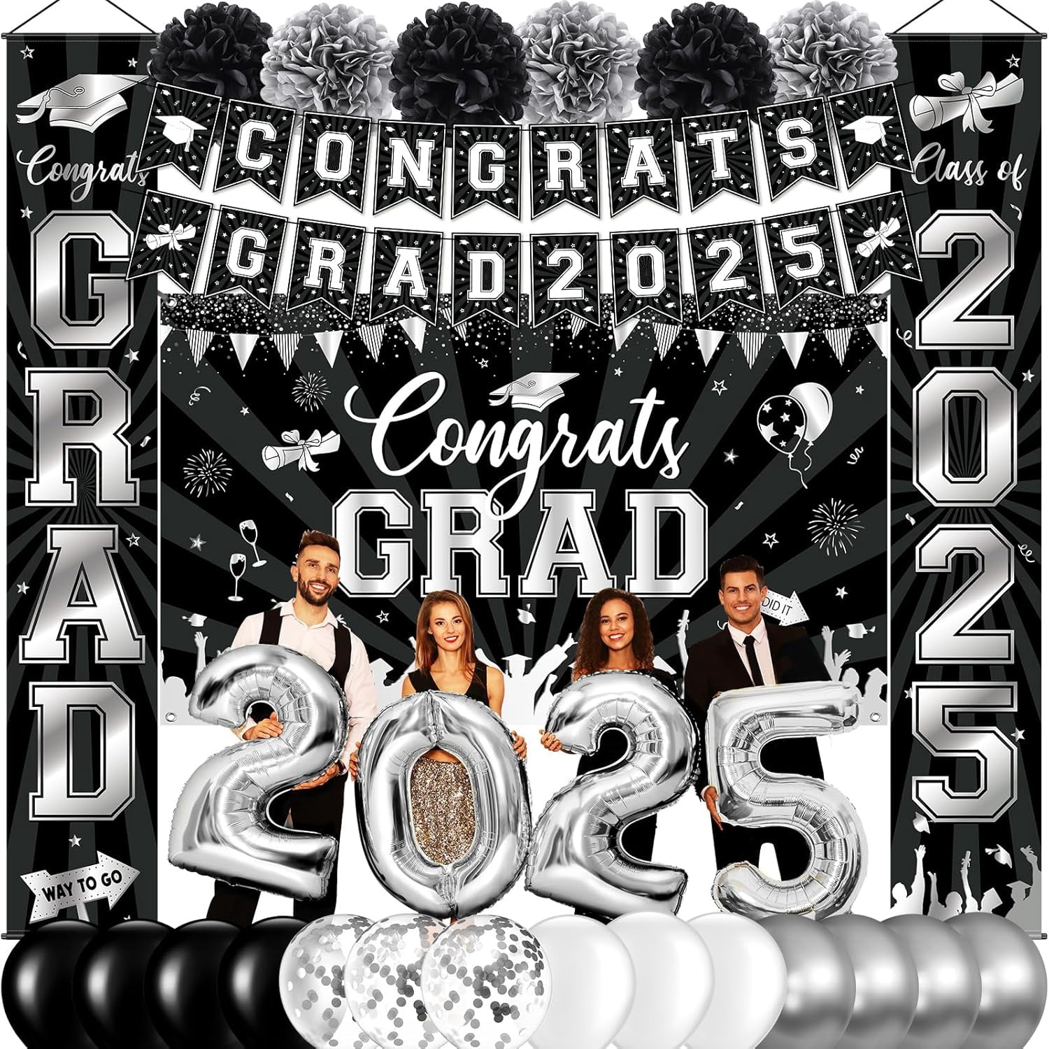Graduation Decorations Class of 2025, Graduation Party Decorations Set ...