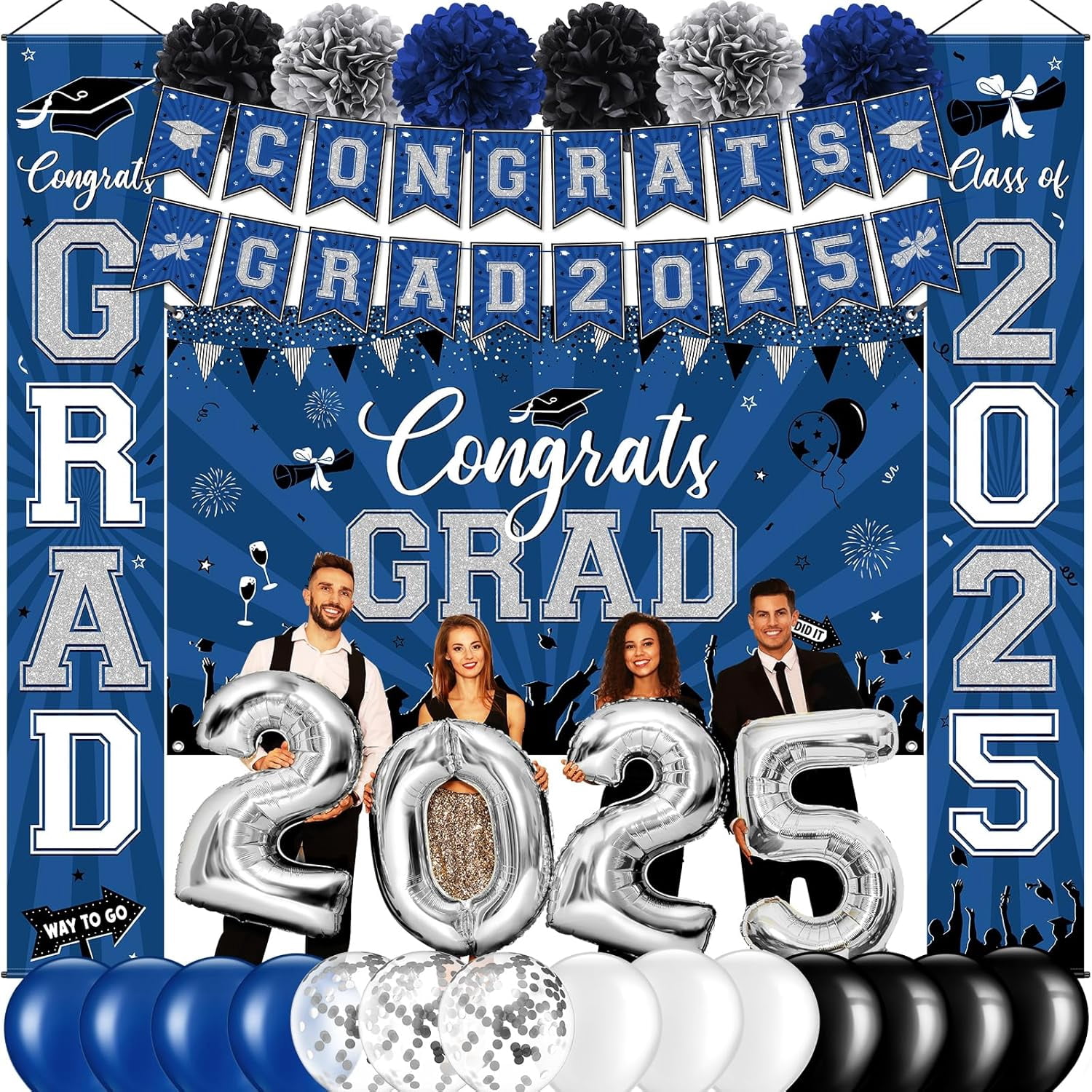 Graduation Decorations Class of 2025, Graduation Party Decorations Set ...