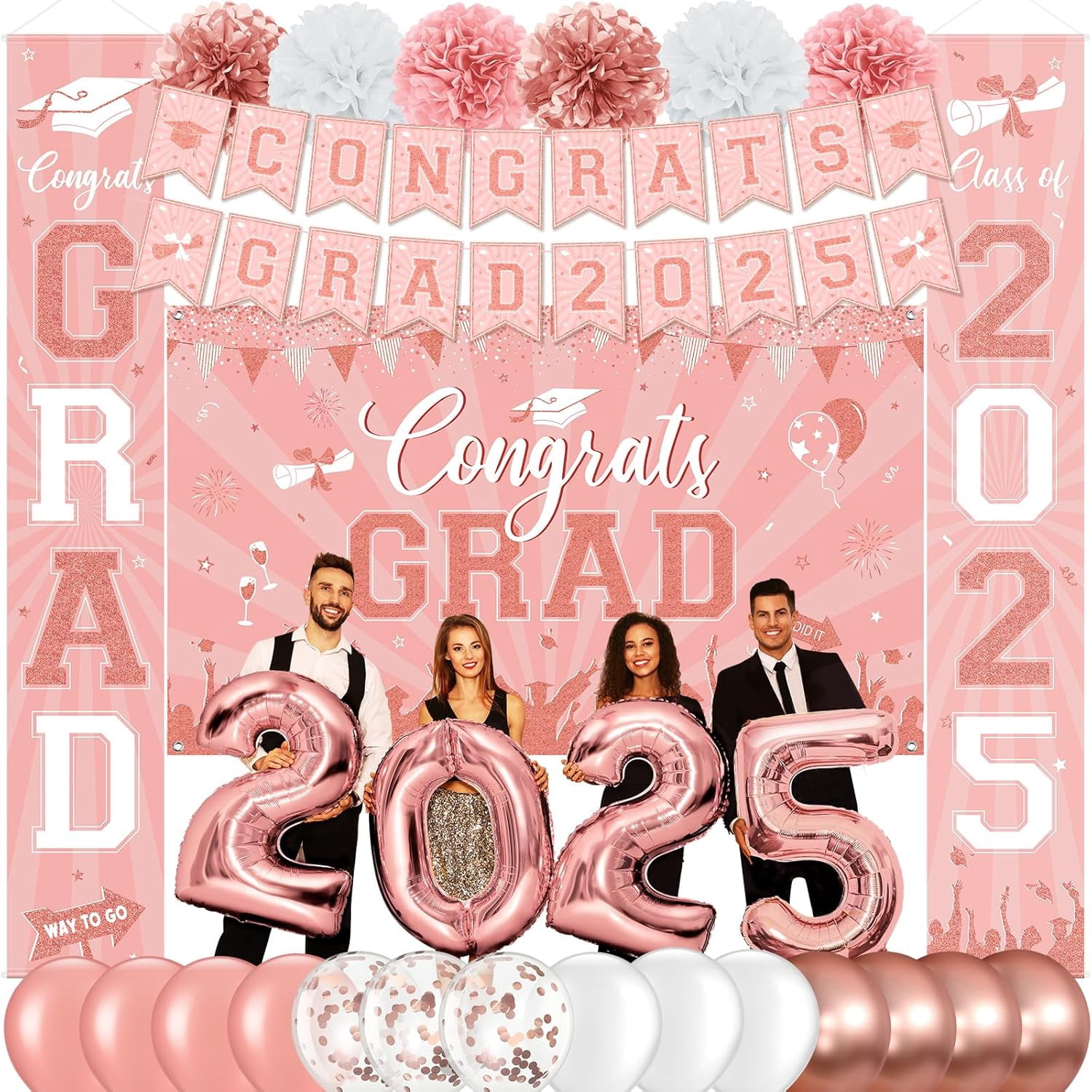 Graduation Decorations Class of 2025, Graduation Party Decorations Set ...