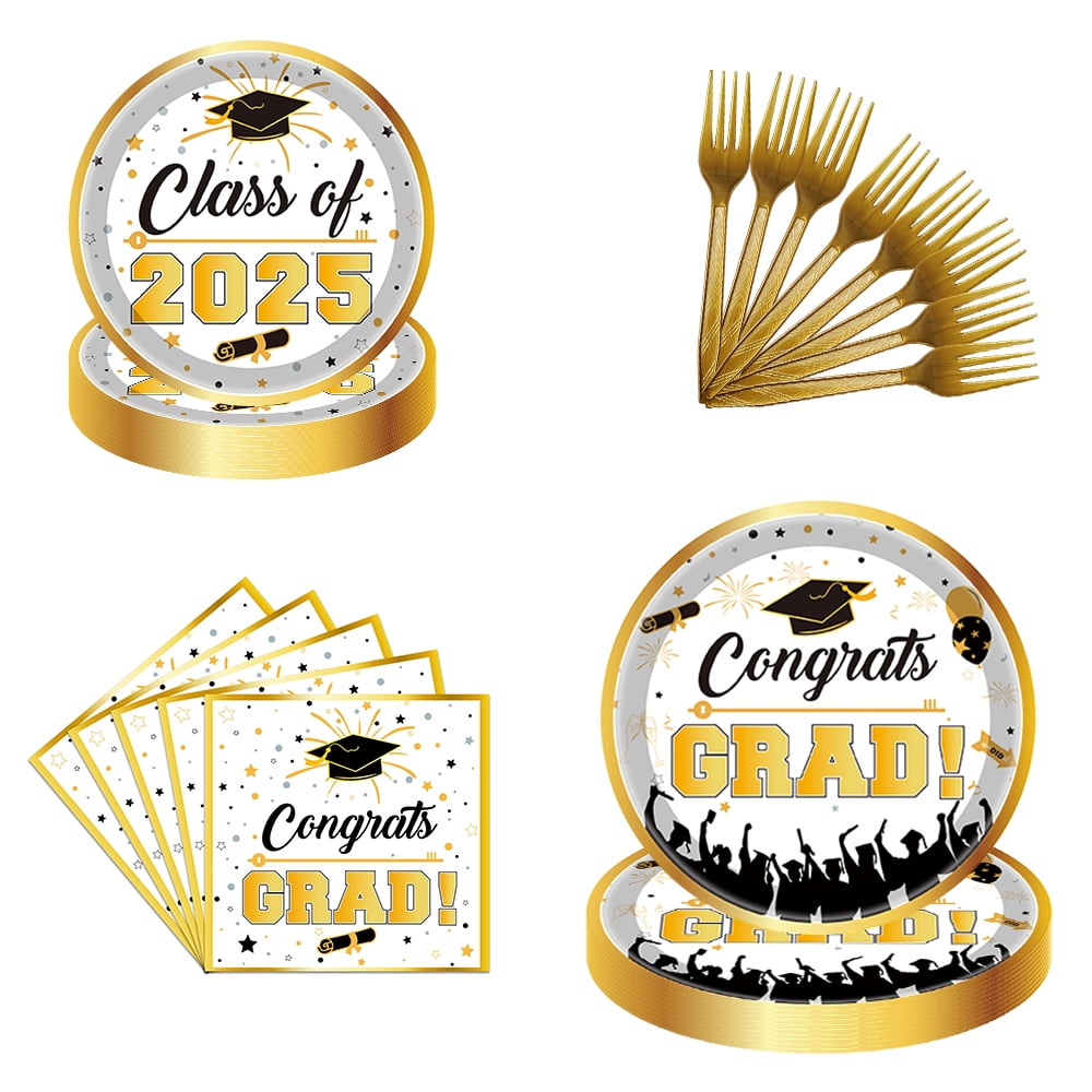 Graduation Decorations Class of 2025 Graduation Party Dinnerware Set ...