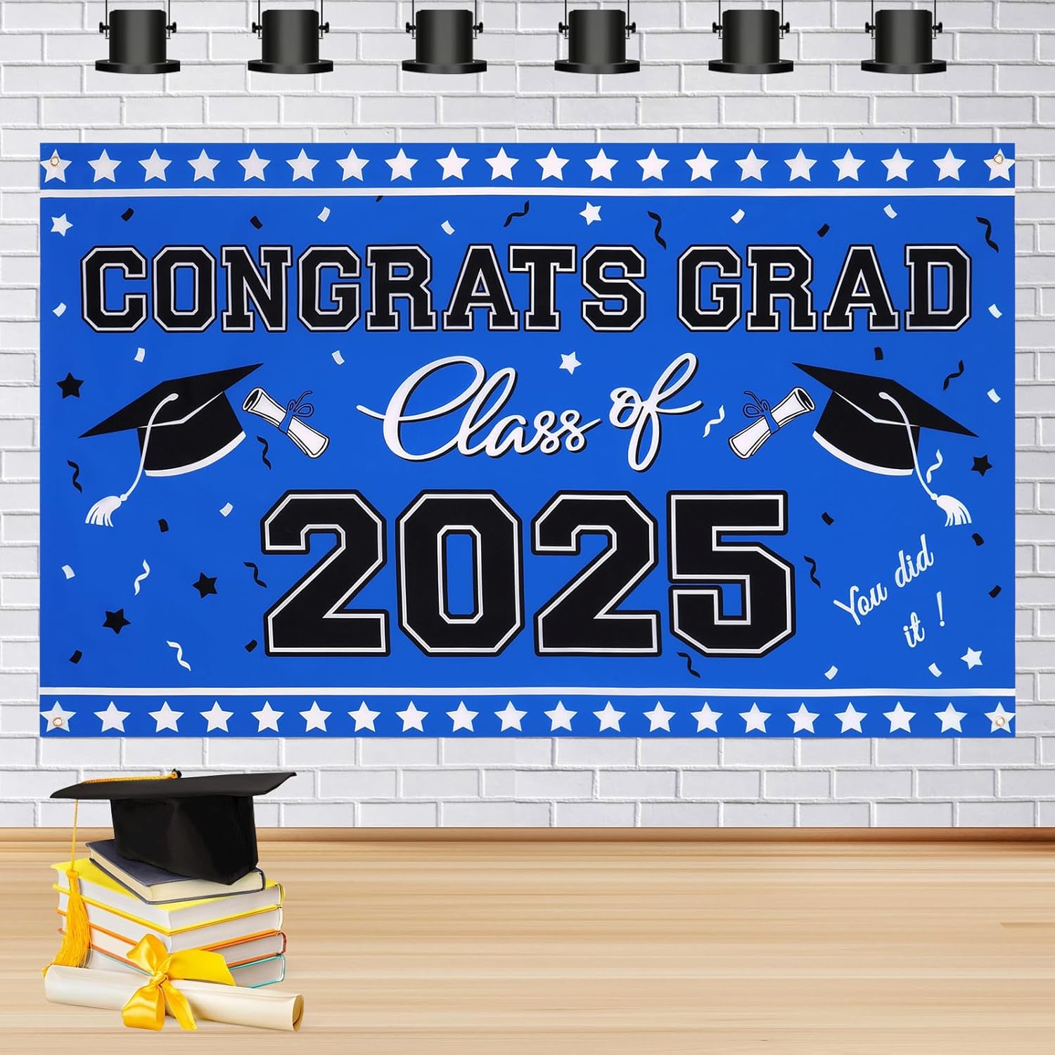 Graduation Decorations Class of 2025 Graduation Photo Backdrop Congrats ...