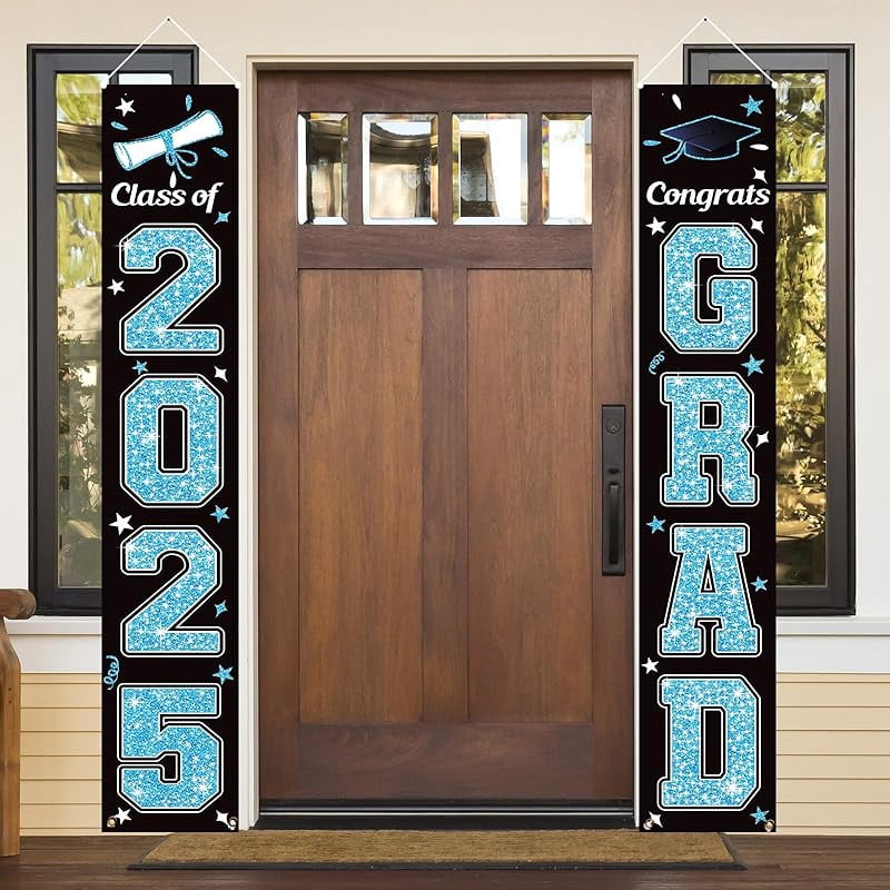 Graduation Decorations Class of 2025, Green & Black Congrats Grad ...