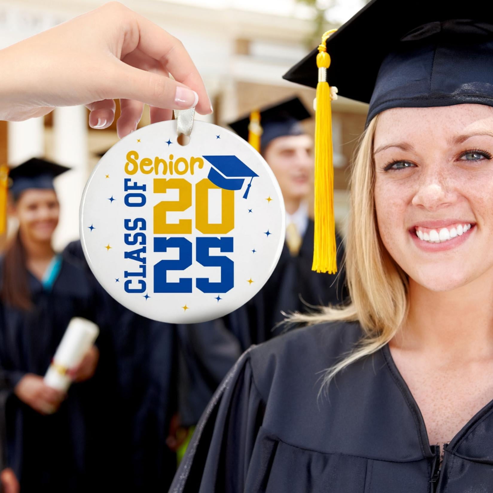 Graduation Decorations Class of 2025 Ornament Ceramic Graduation Gifts ...