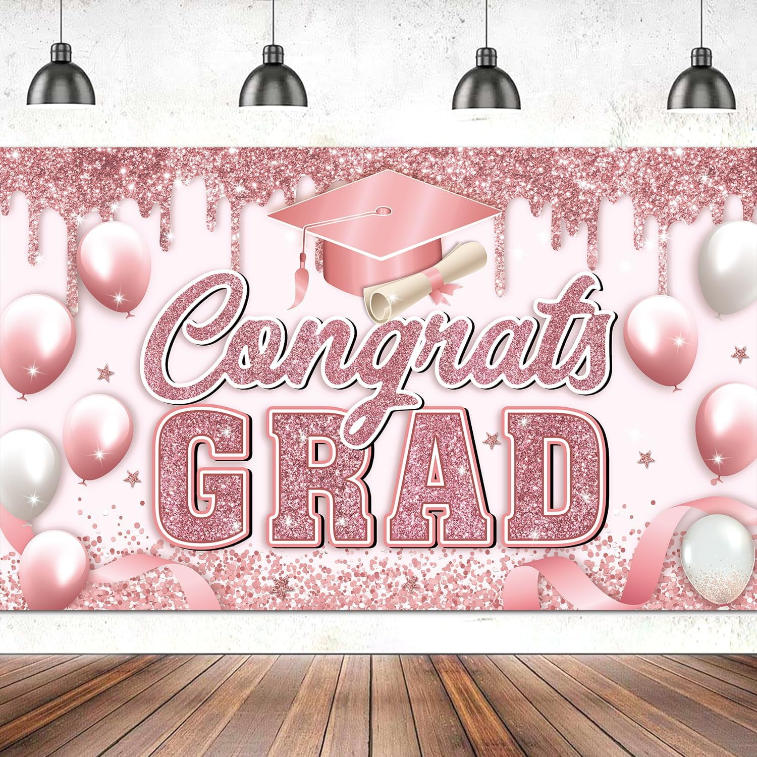 Graduation Decorations Class of 2025 Pink Banner,Pink Graduation Banner ...