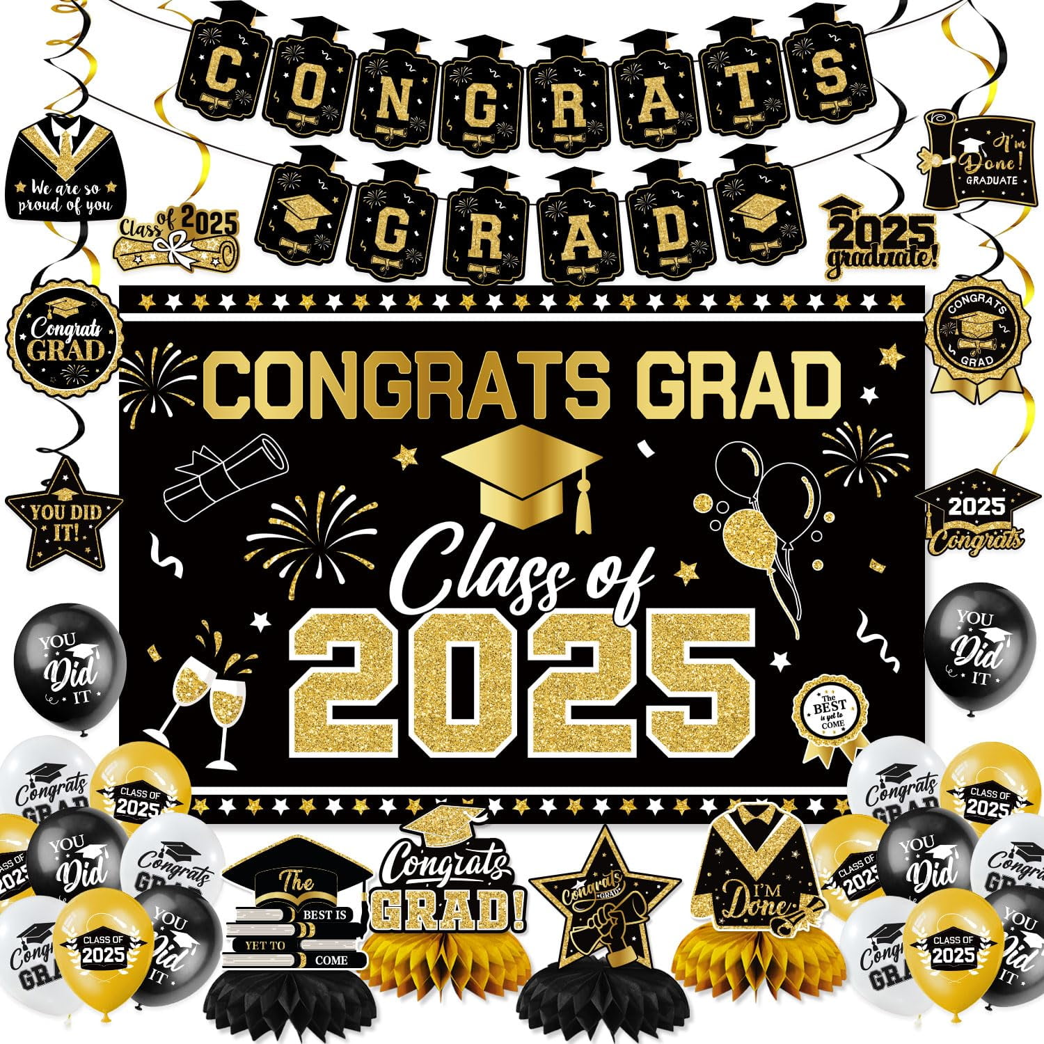 Graduation Decorations Class of MMF7 2025, 2025 Graduation Decorations ...