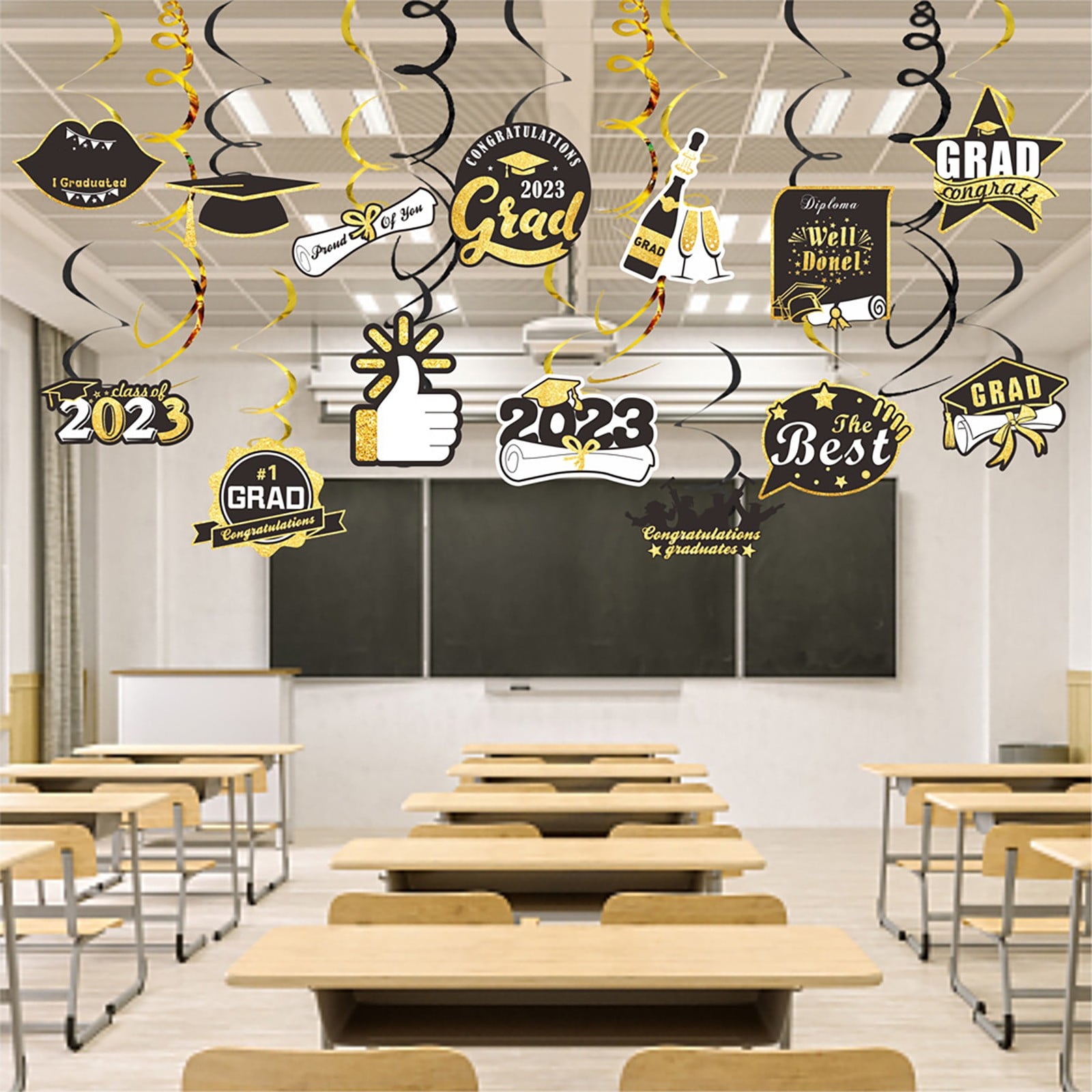 Graduation Decorations Class Of 2023 Graduation Decorations Black And ...
