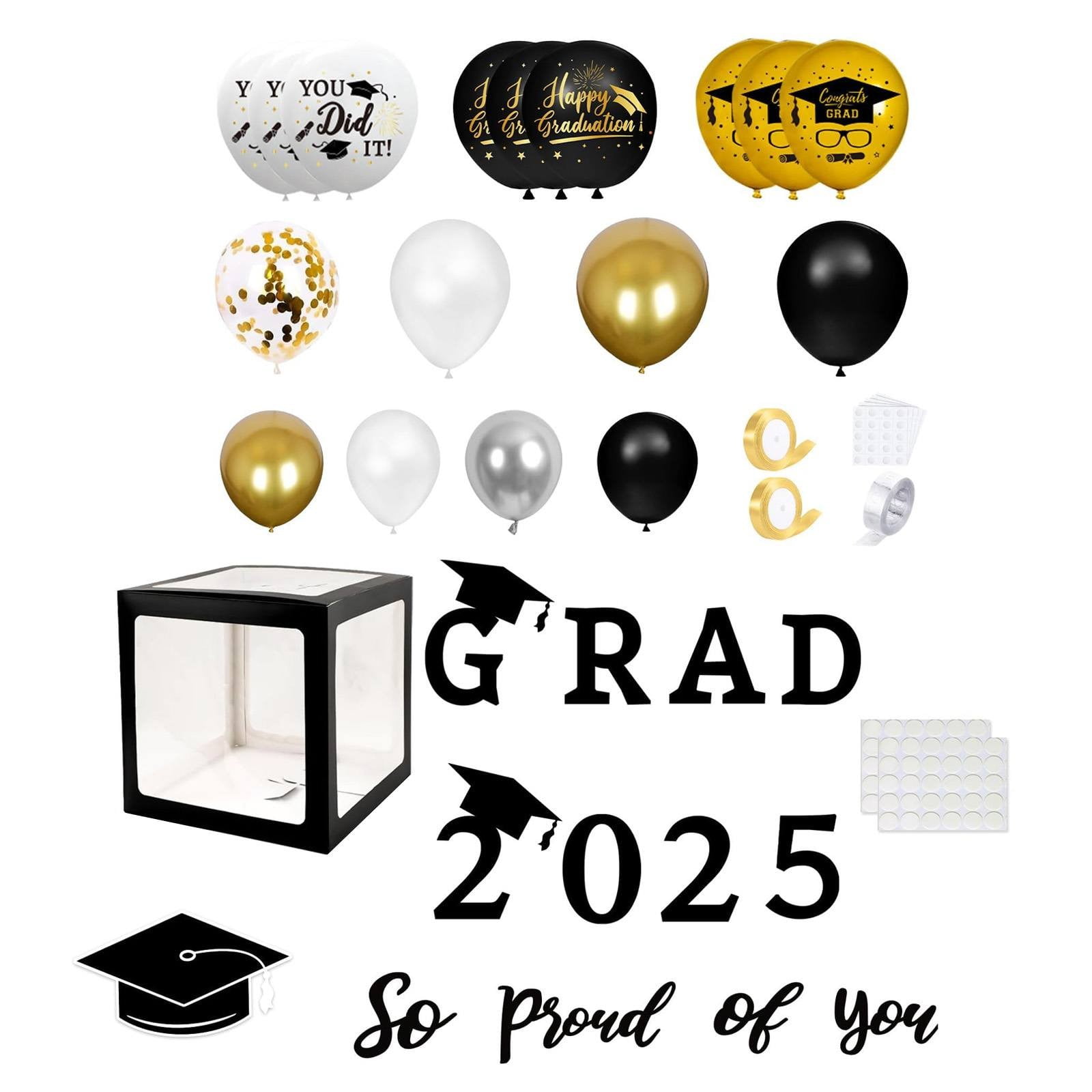Graduation Decorations Class Of 2025 Black And Gold Graduation ...