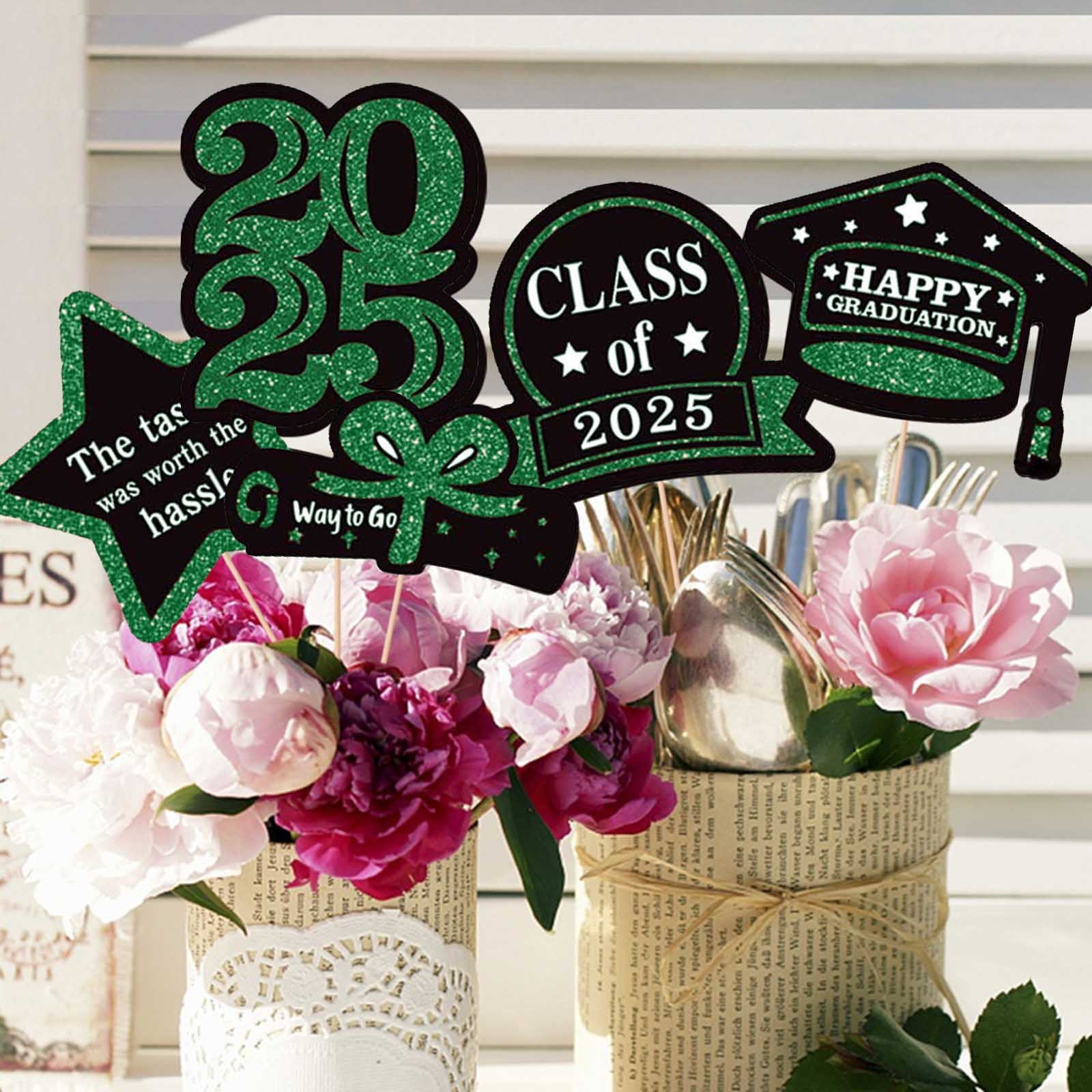 Graduation Decorations Class Of 2025 Table Vase Toppers Decor 7PC Party ...