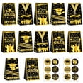 Graduation Decorations Class Of OIF8 2024 Gold And Black Goody bags Of ...