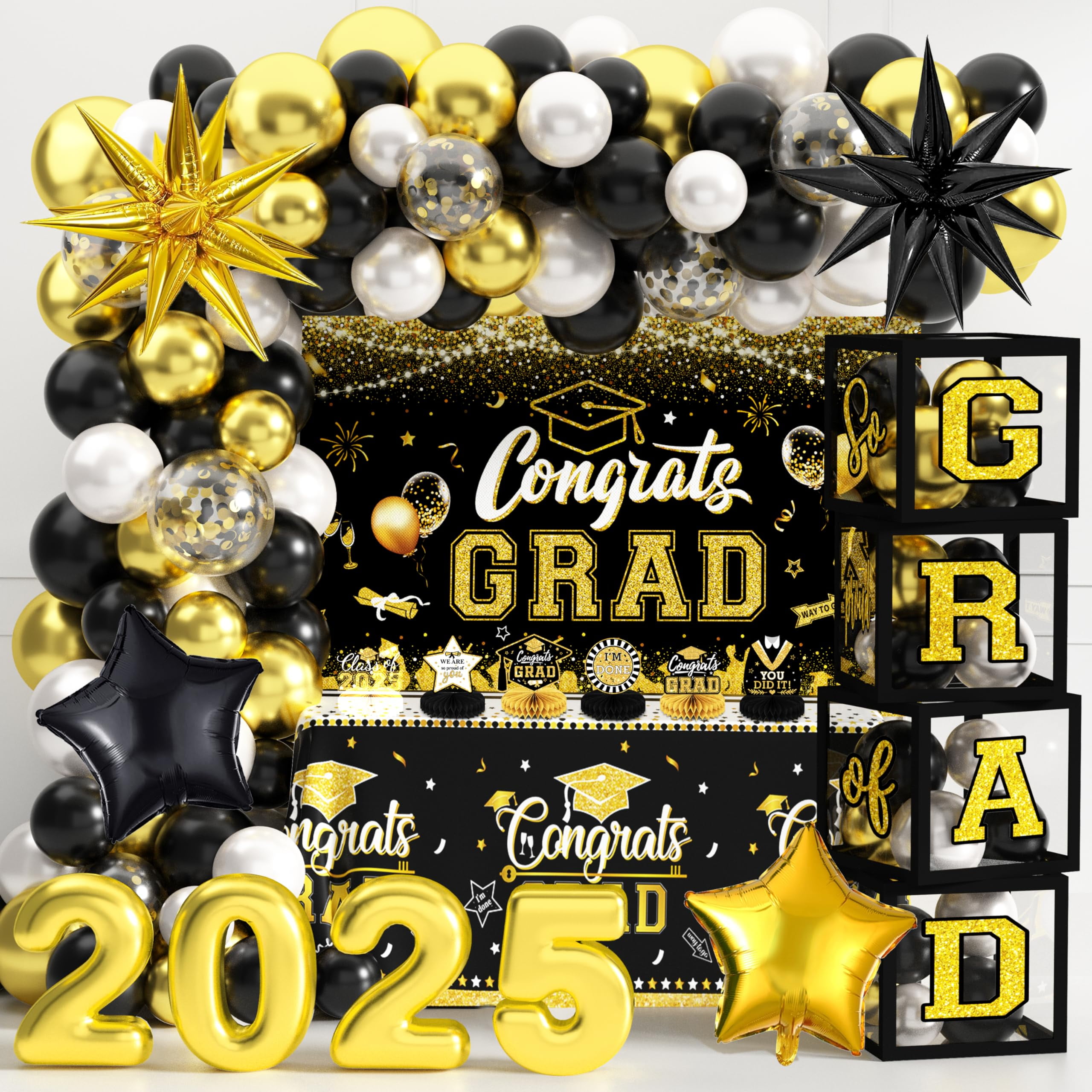Graduation Decorations Class of STF9 2025 Congrats Grad 2025 Supplies ...