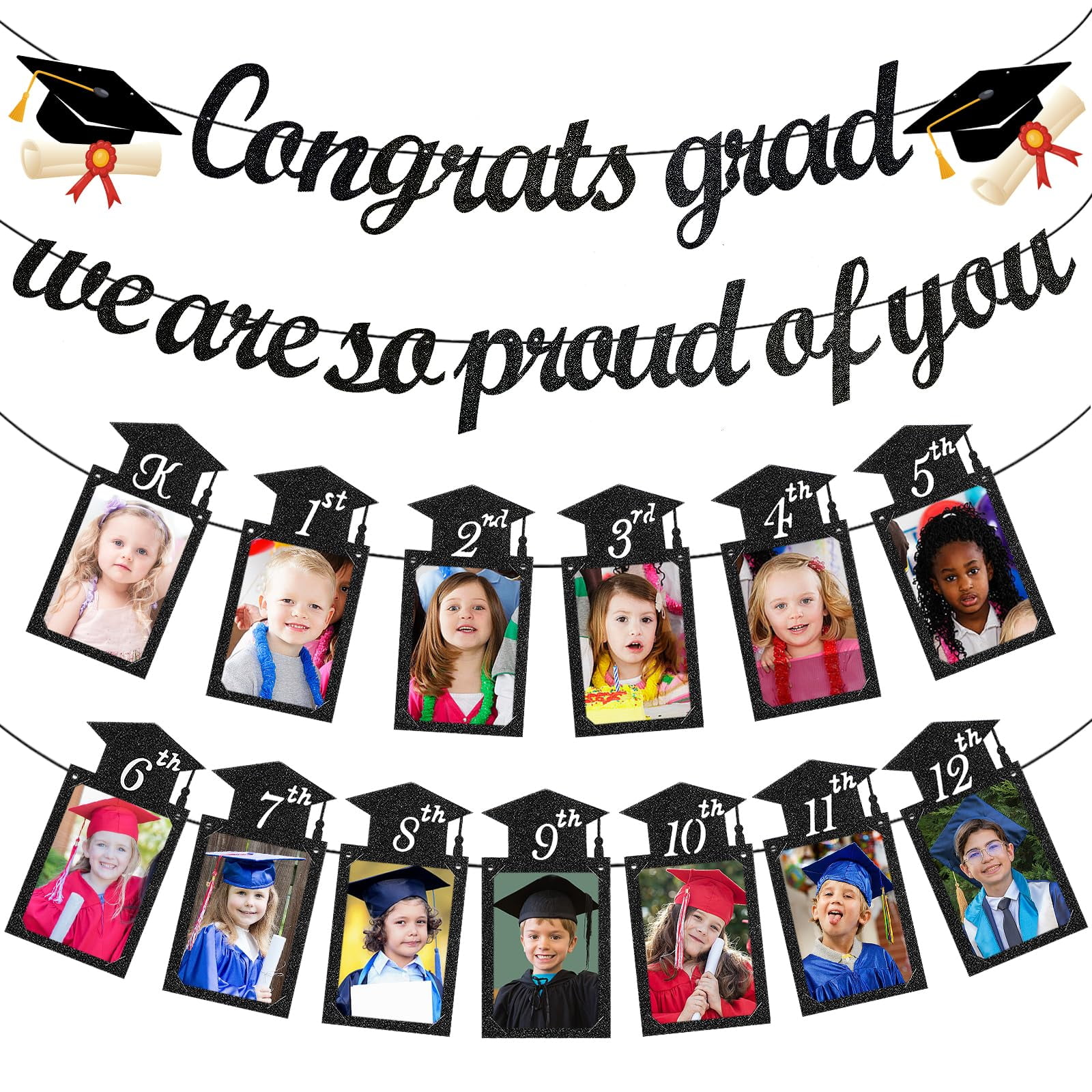 Graduation Decorations CongratsEGSC Grad We are So Proud of You Glitter ...