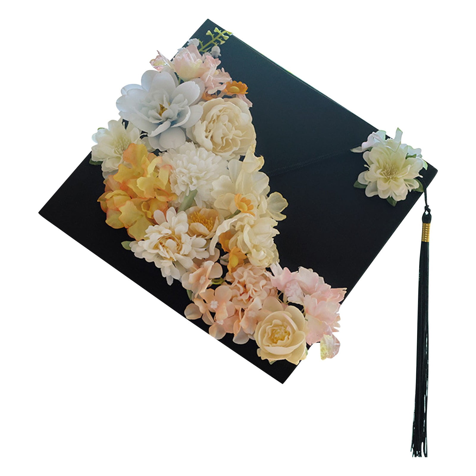 Graduation Decorations Elegant Floral Graduation Cap Decoration With ...