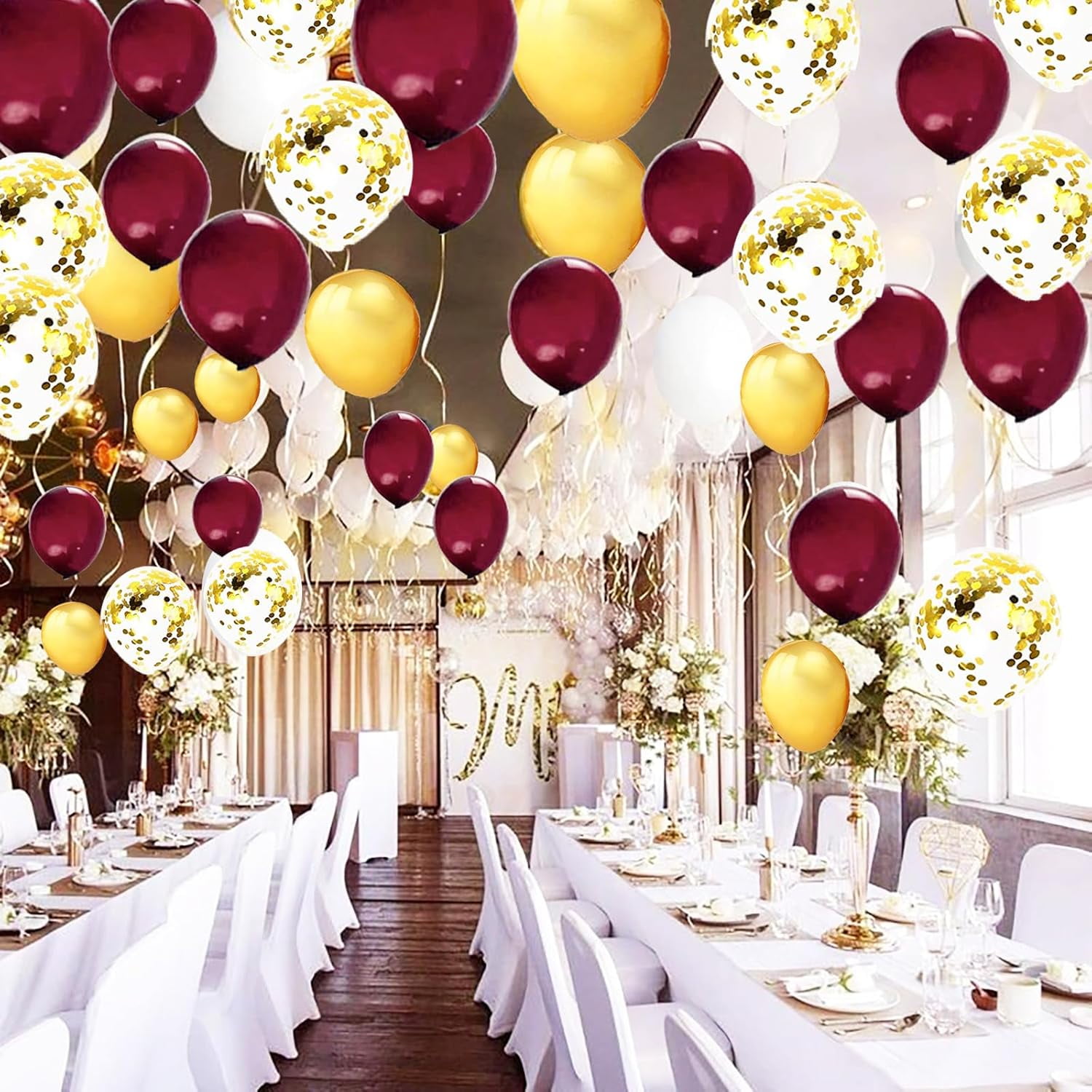 Graduation Decorations Maroon Gold 2024/Burgundy Gold Graduation Party ...