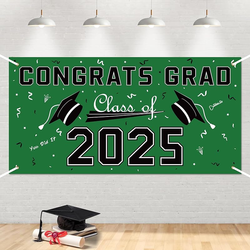 Graduation Decorations Red Graduation Backdrop Graduation Party ...