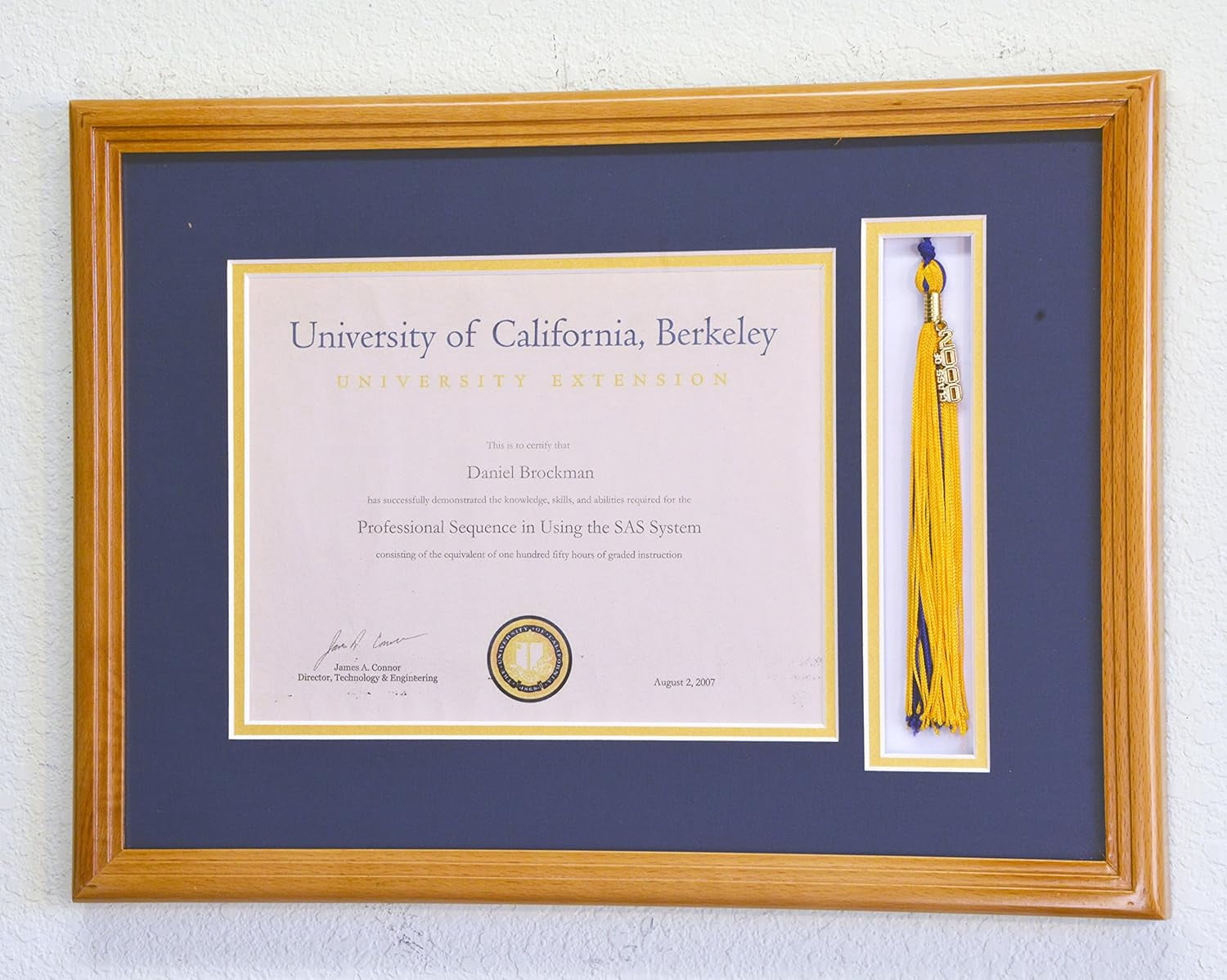 Graduation Diploma and Tassel Display Frame for 11 x 8.5 Certificate w ...