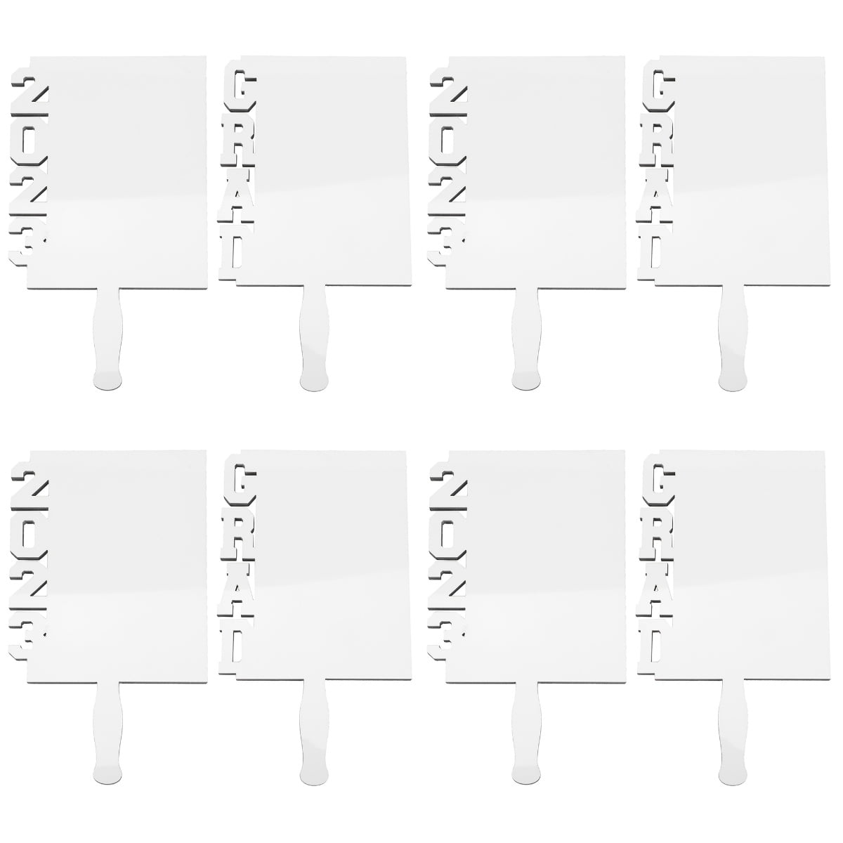 Graduation Fan Photo Frame 8 Pcs Blank Table Sign for Decor Fiberboard ...