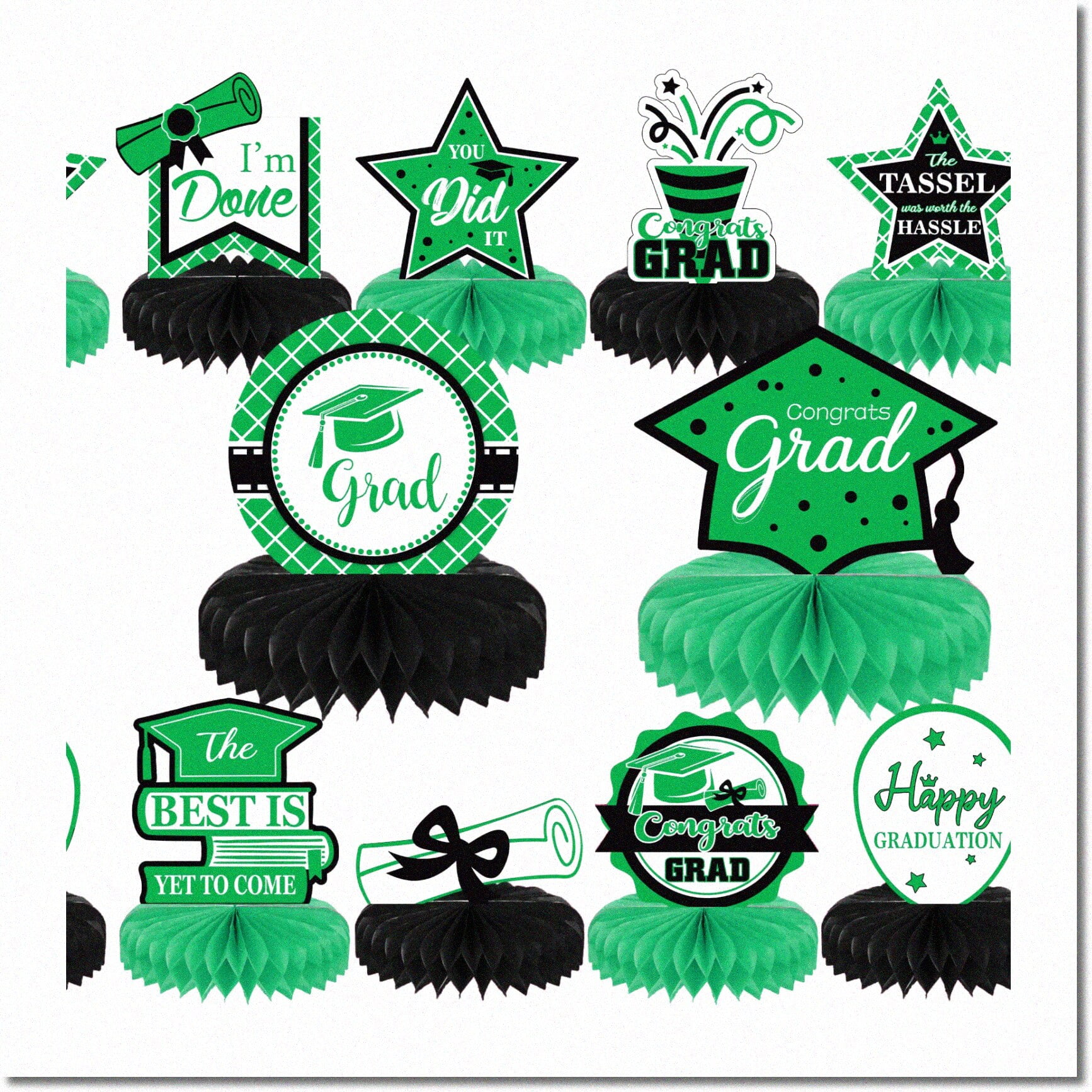 Graduation Fiesta: 10PCS Cl of 2023 Congrats Grad Honeycomb ...