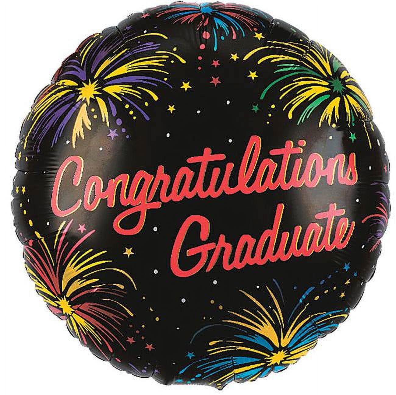 Graduation Fireworks 18-inch Foil Balloon - Walmart.com