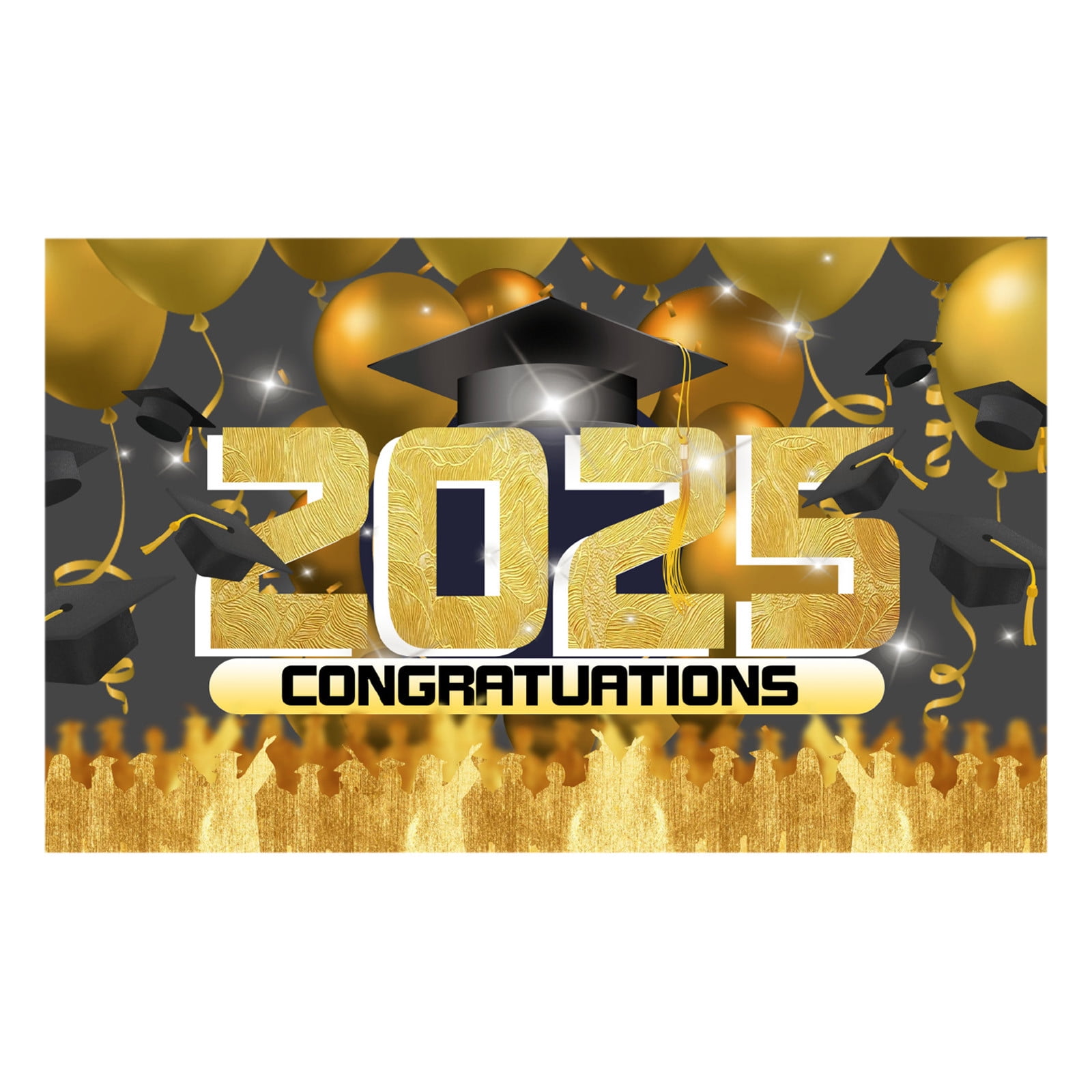 Graduation Flags Congrats Grad Flag Golden Decorations Yard for Party ...