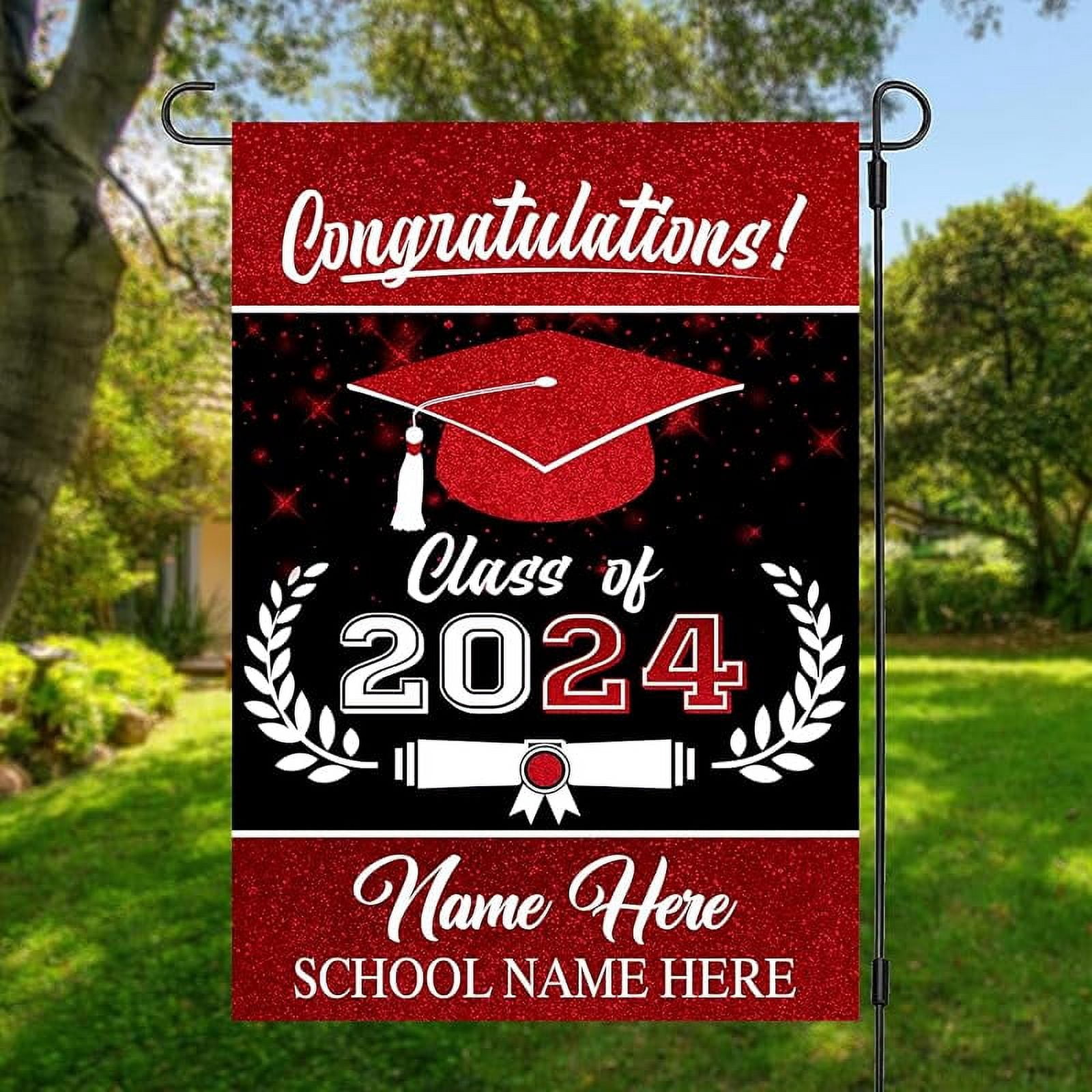 Graduation Garden Flag 2024, Senior Garden Flag 2024, 12 x 18 Inch ...