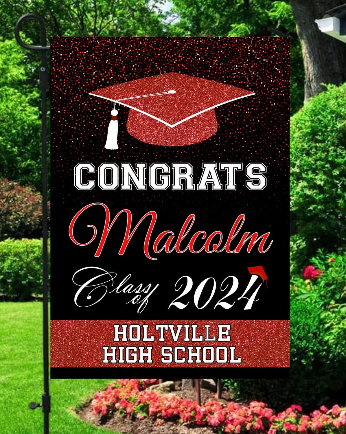 Graduation Garden Flag 2024, Senior Garden Flag 2024, Graduation Yard ...