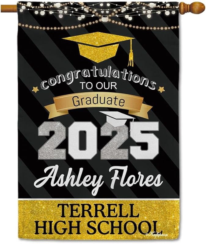 Graduation Garden Flag 2025, Congratulations Class of 2025 Congrats ...
