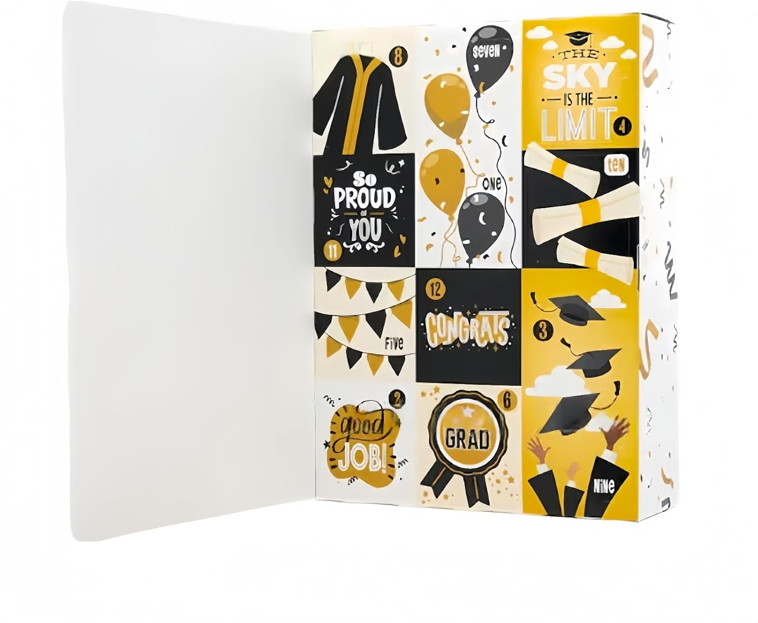 Graduation Gift Box - 12 Day Countdown Surprise Calendar, Empty Gift ...