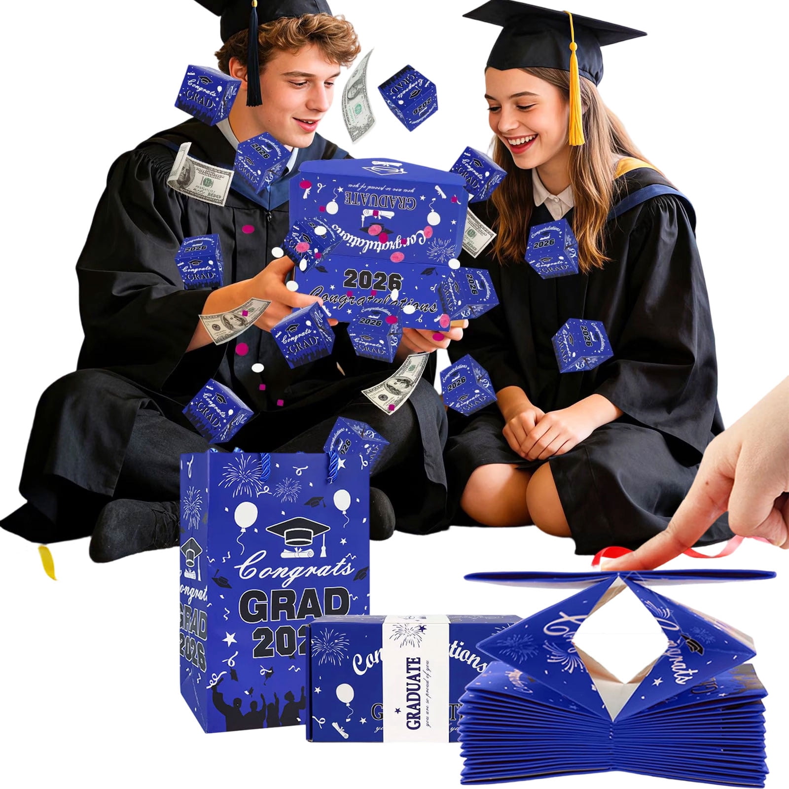 Graduation Gift Box 2026, Pop-Up Surprise Box for Cash Gift, DIY Pop Up ...