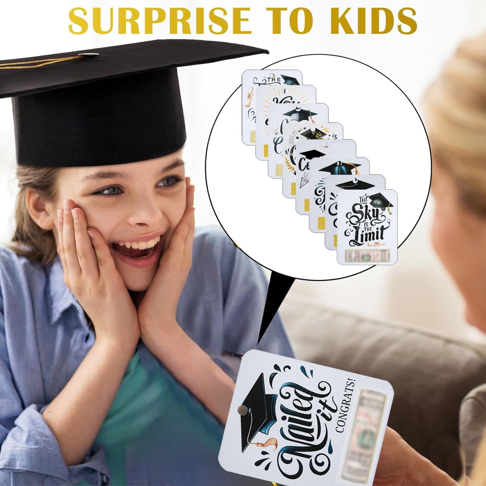 Graduation Gift Card 5.5*3.93Inch 8PC 13*10cm Graduation Money Holder ...
