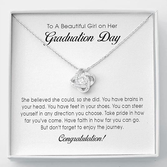 Graduation Gift Love Knot Necklace, Graduation Gift for Her with ...