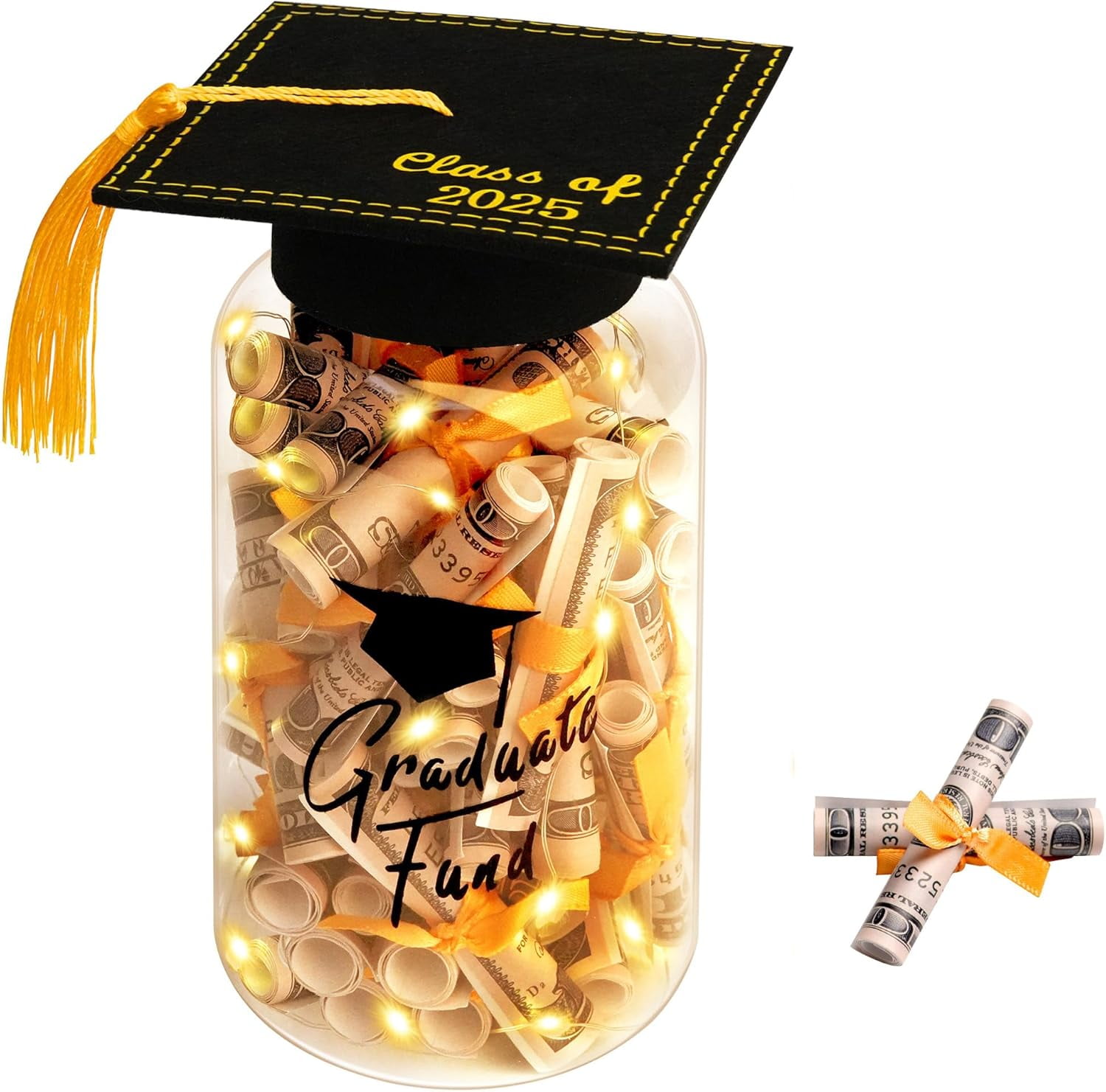 Graduation Gifts 2025 - Graduation Jar Decorations with LED Lights DIY ...