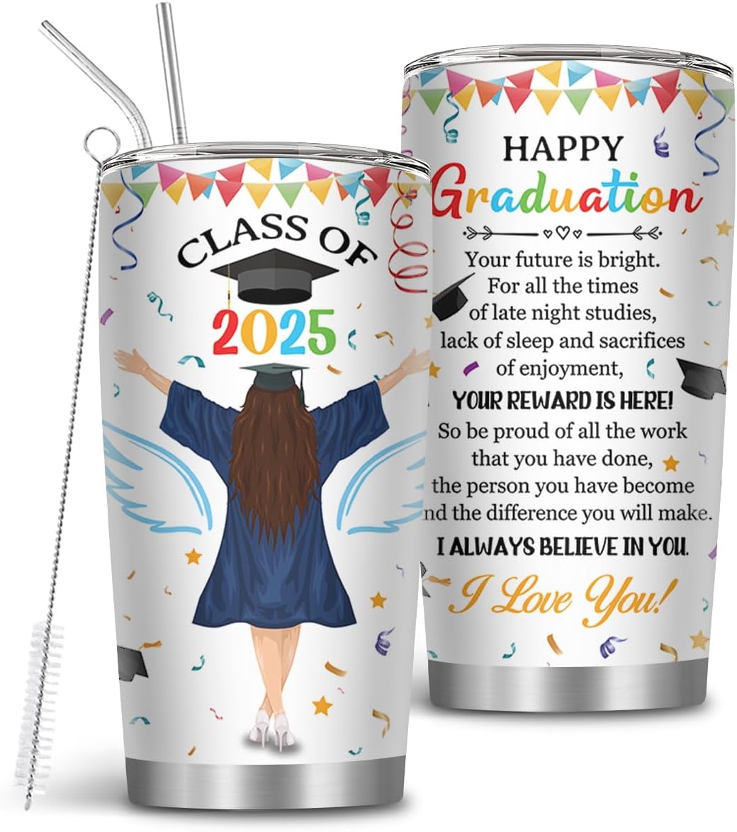 Graduation Gifts, 20oz Graduate Tumblers, Stainless Steel Class of 2025 ...
